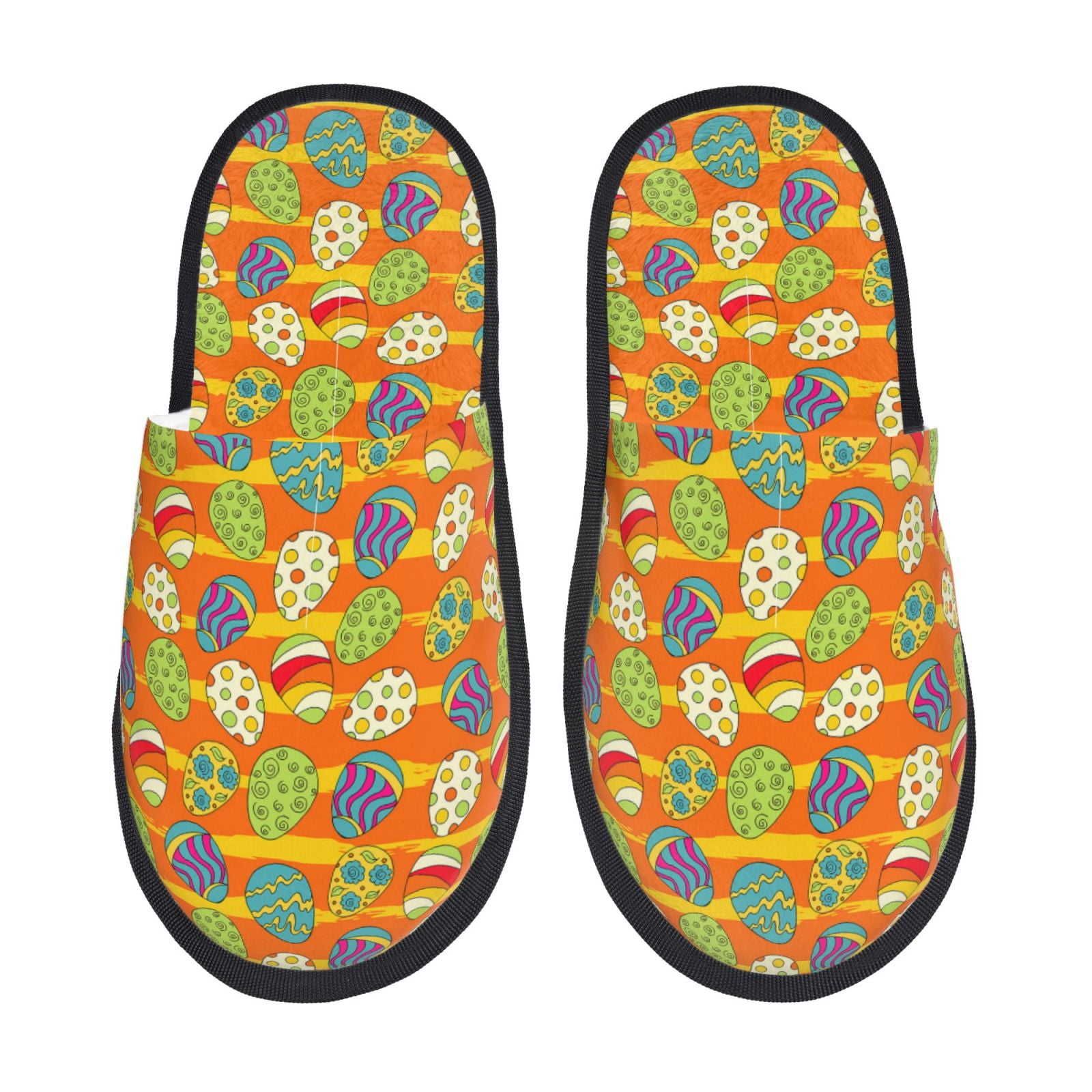 Jgfou Easter eggs Print Womens Cozy Memory Foam Slippers Soft Warm Slip ...