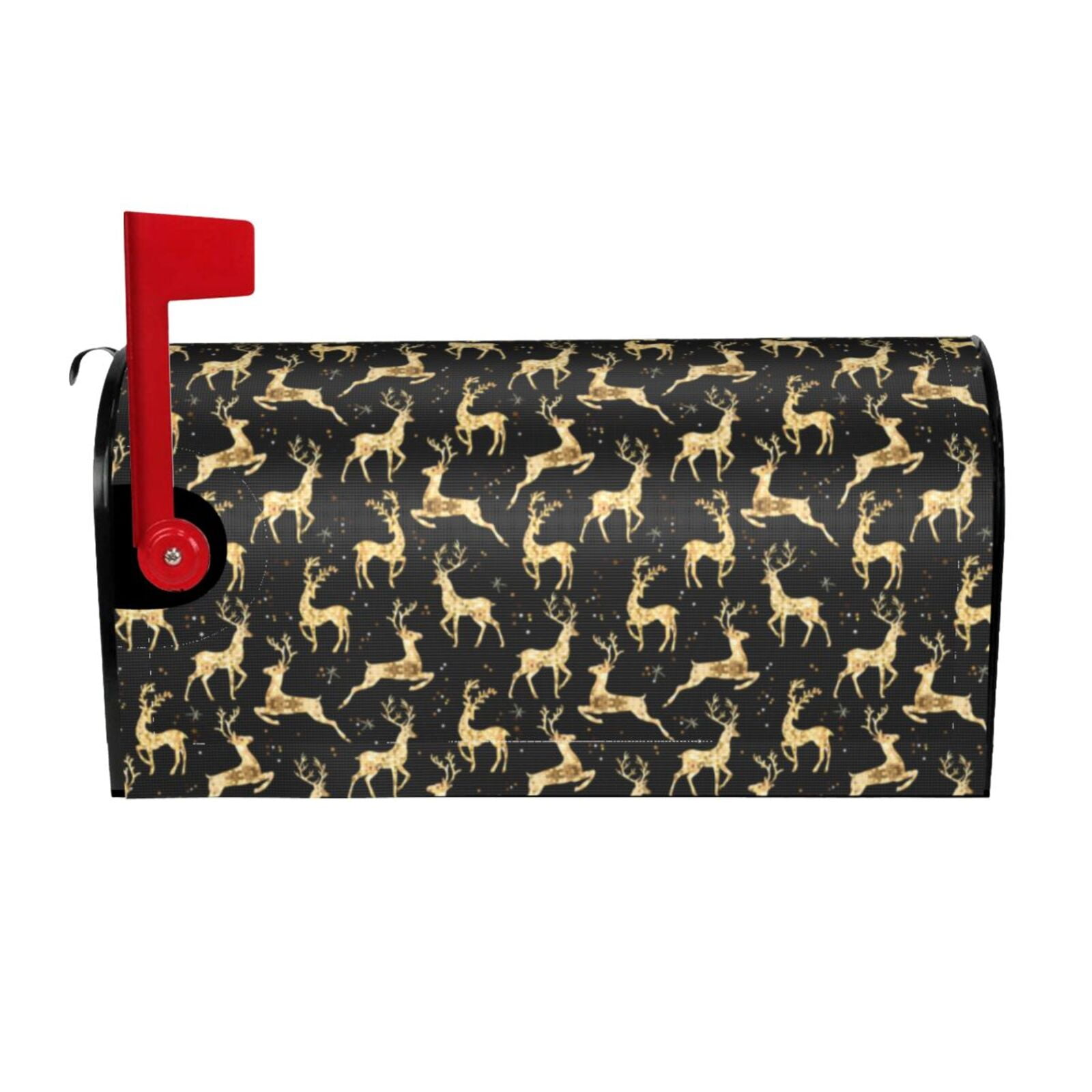 Jgfou Elegant Gold Moose Mailbox Covers Magnetic 21x18 in Mailbox Wraps ...