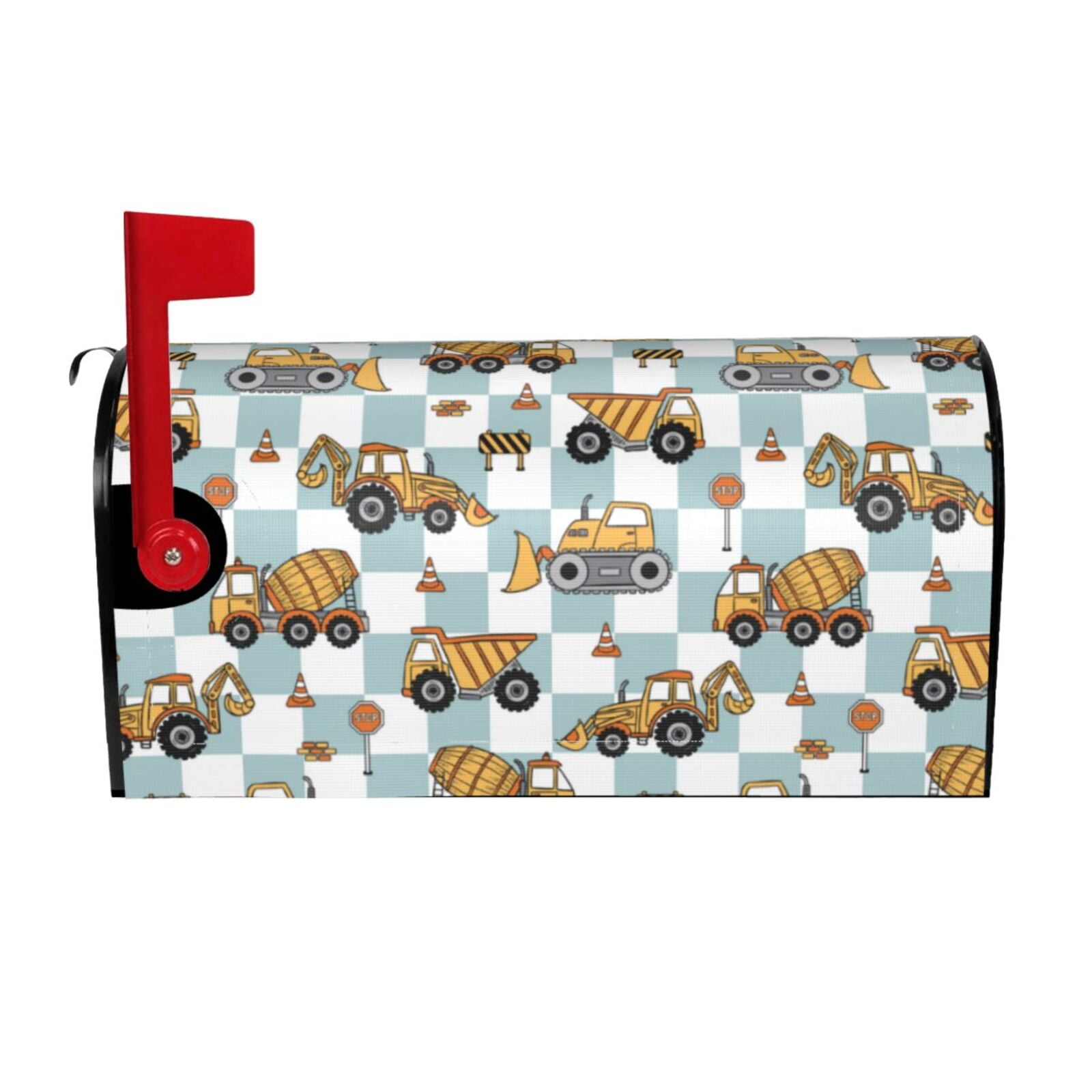 Jgfou Excavator Mailbox Covers Magnetic 21x18 in Mailbox Wraps Post ...