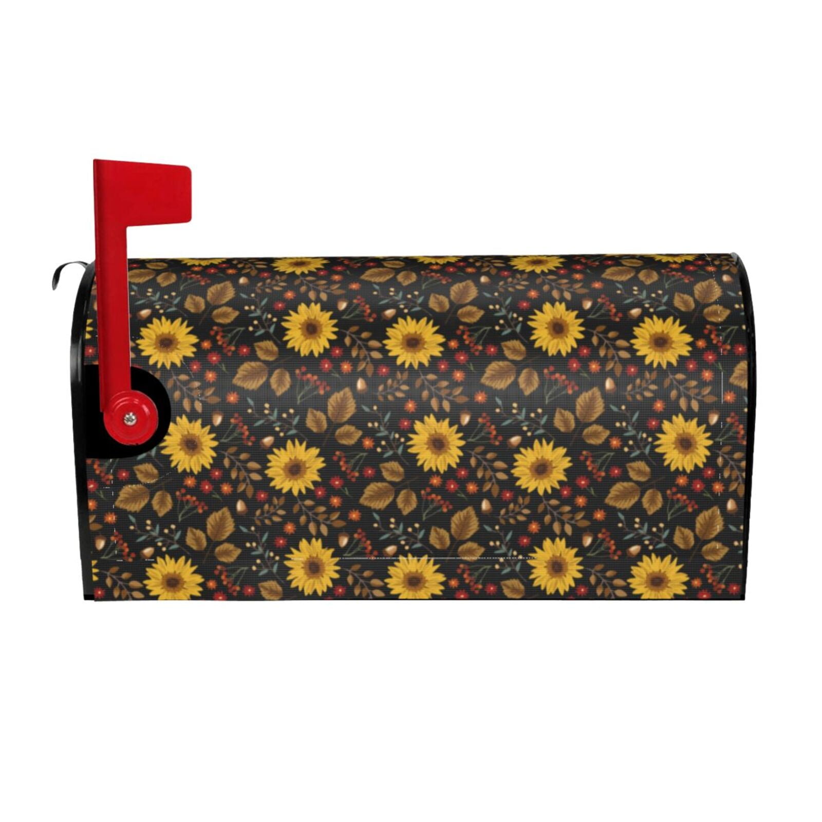 Jgfou Fall Daisy Leaf Mailbox Covers Magnetic Mailbox Wraps Post Letter ...