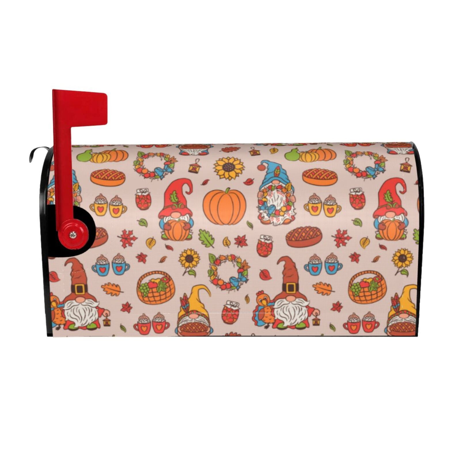 Jgfou Fall Thanksgiving Mailbox Covers Magnetic 21x18 in Mailbox Wraps ...