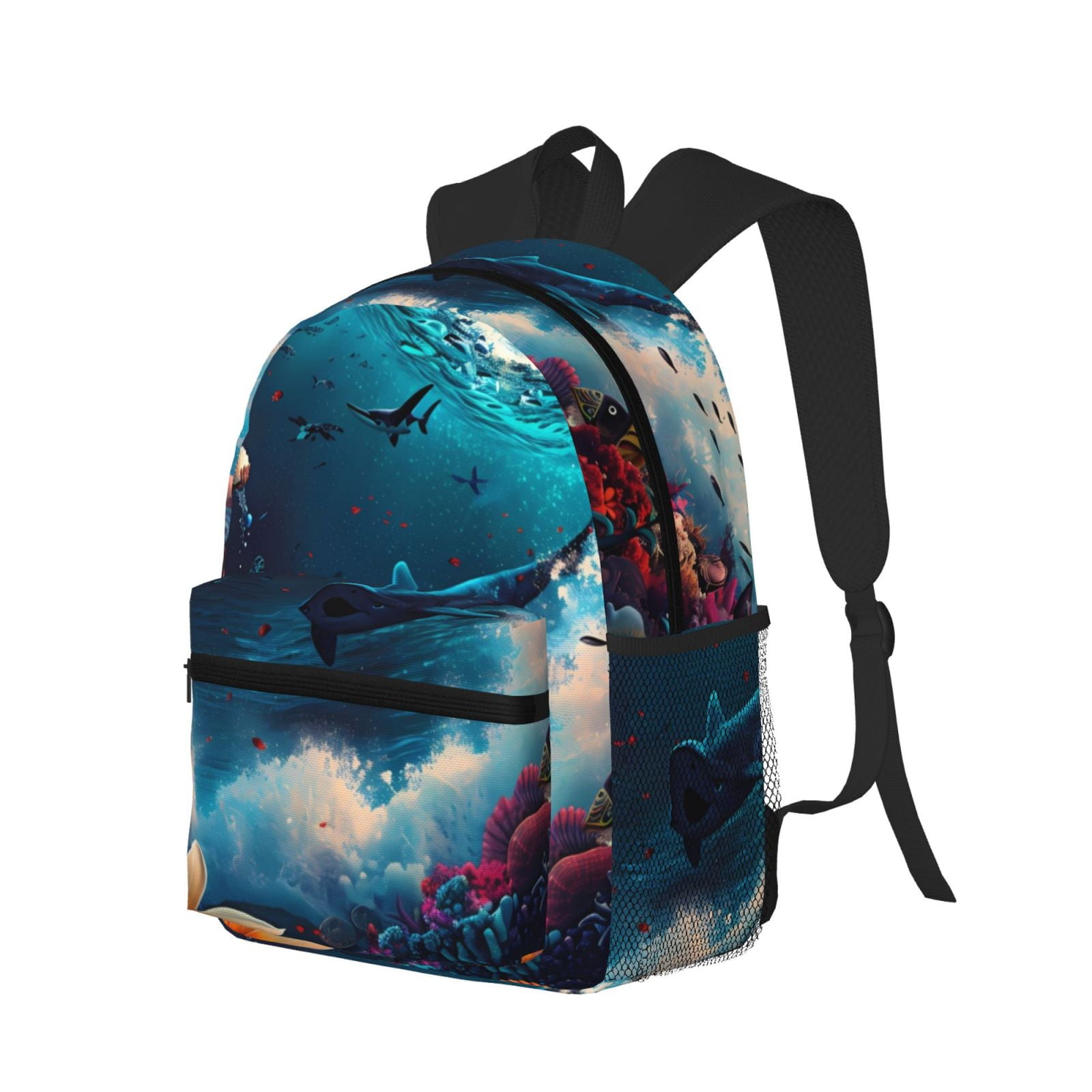 Jgfou Fantasy Underwater Adventure Pattern Casual Laptop Backpack For ...