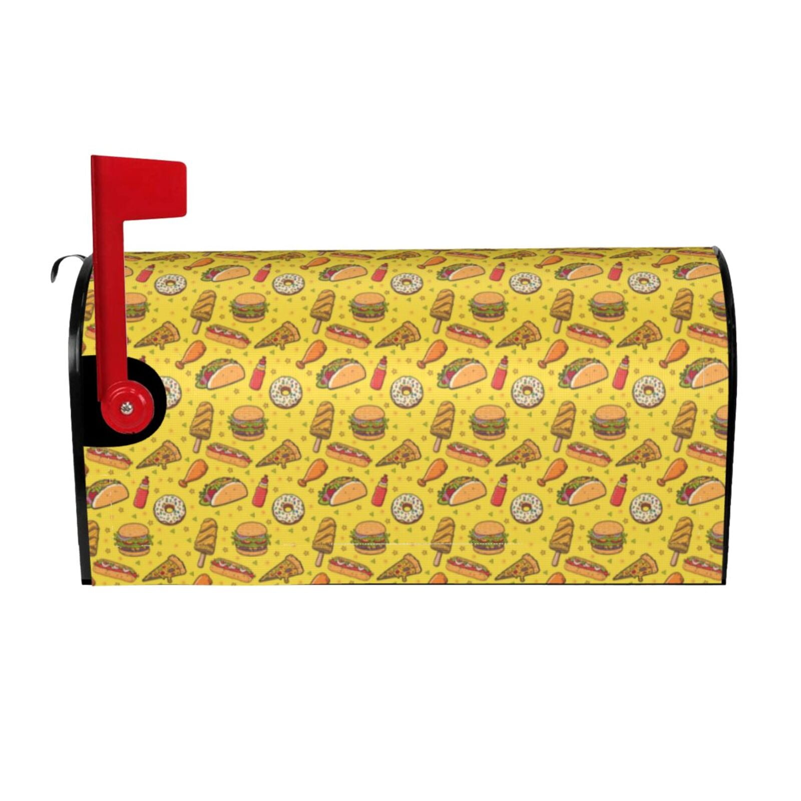 Jgfou Fast Food 1 Mailbox Covers Magnetic Mailbox Wraps Post Letter Box ...