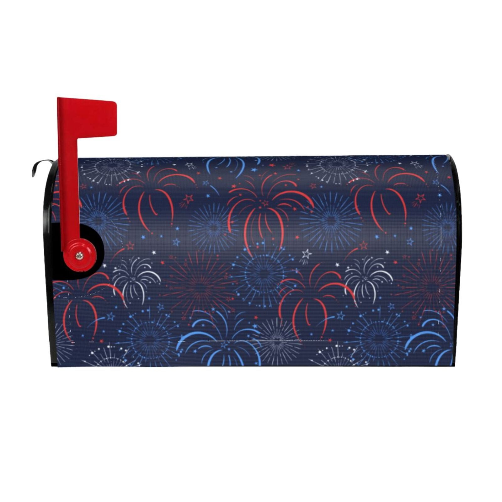 Jgfou Firework Mailbox Covers Magnetic 25.5x21 in Mailbox Wraps Post ...
