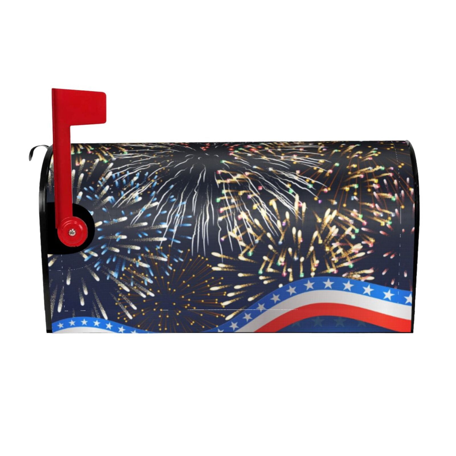 Jgfou Fireworks Mailbox Covers Magnetic 21x18 in Mailbox Wraps Post ...