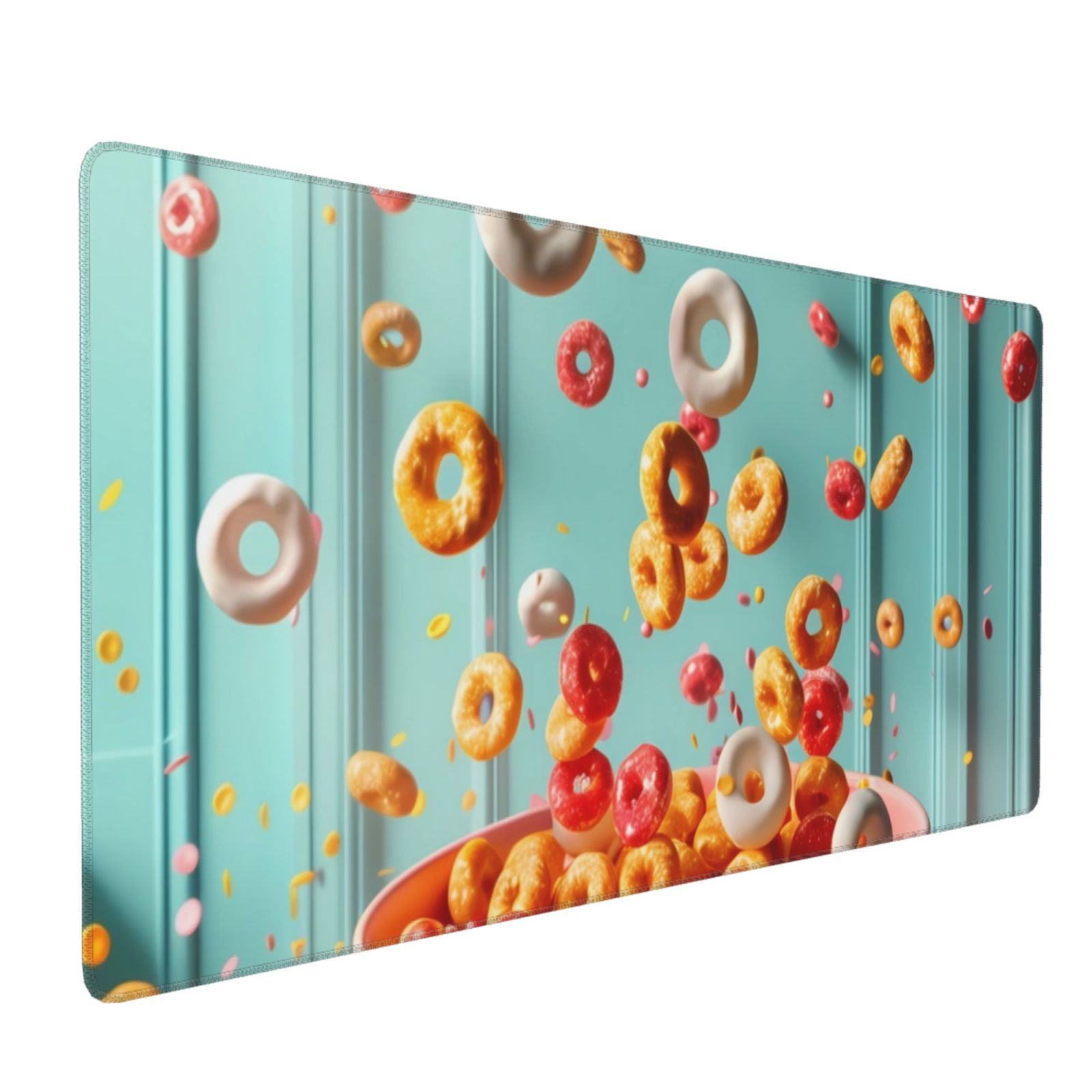 Jgfou Floating Colorful Cereal Print Large 16x35.5in Mouse Pad ...