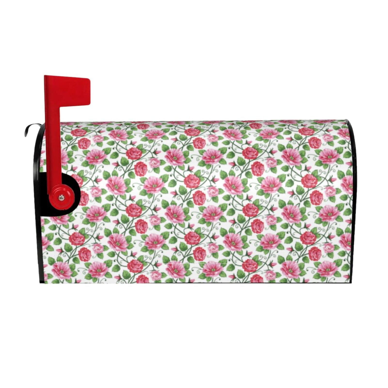 Jgfou Flower Mailbox Covers Magnetic 21x18 in Mailbox Wraps Post Letter ...