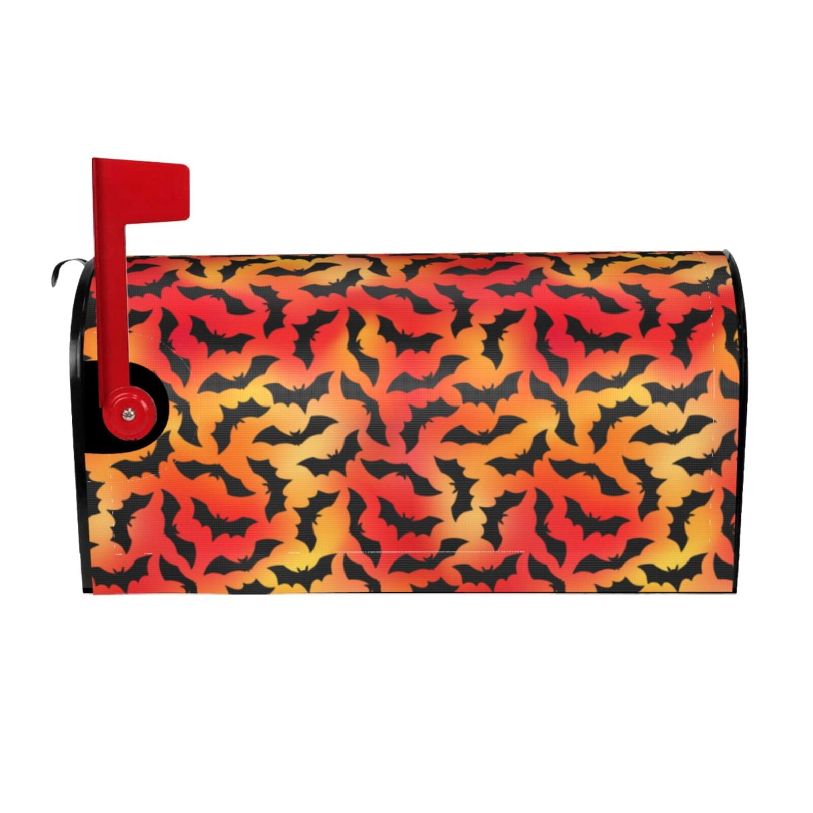 Jgfou Flying Black Bat Mailbox Covers Magnetic 21x18 in Mailbox Wraps ...