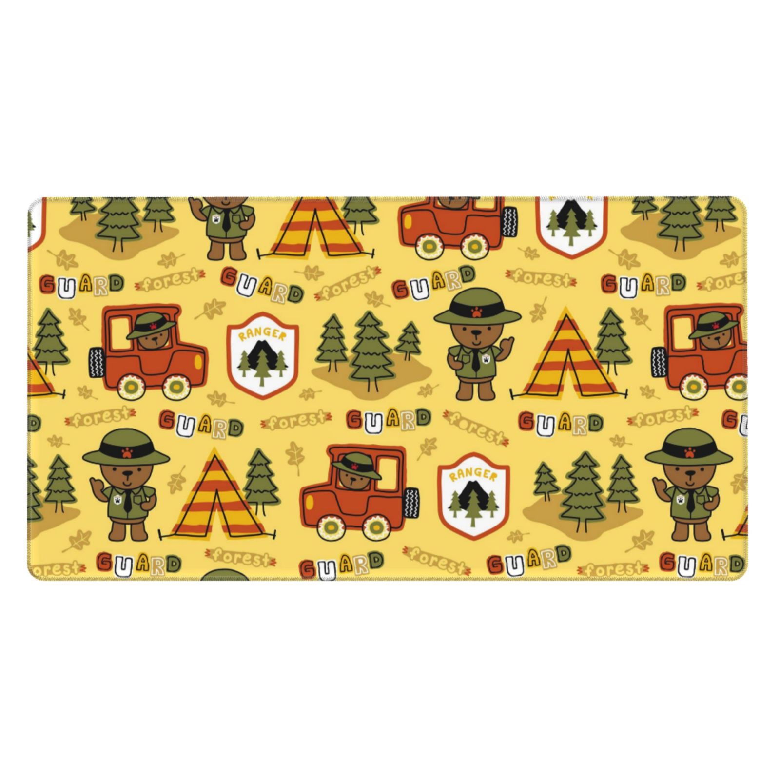 Jgfou Forest Guard Style Large Gaming Mouse Pad Desk Mat Long Non-Slip ...