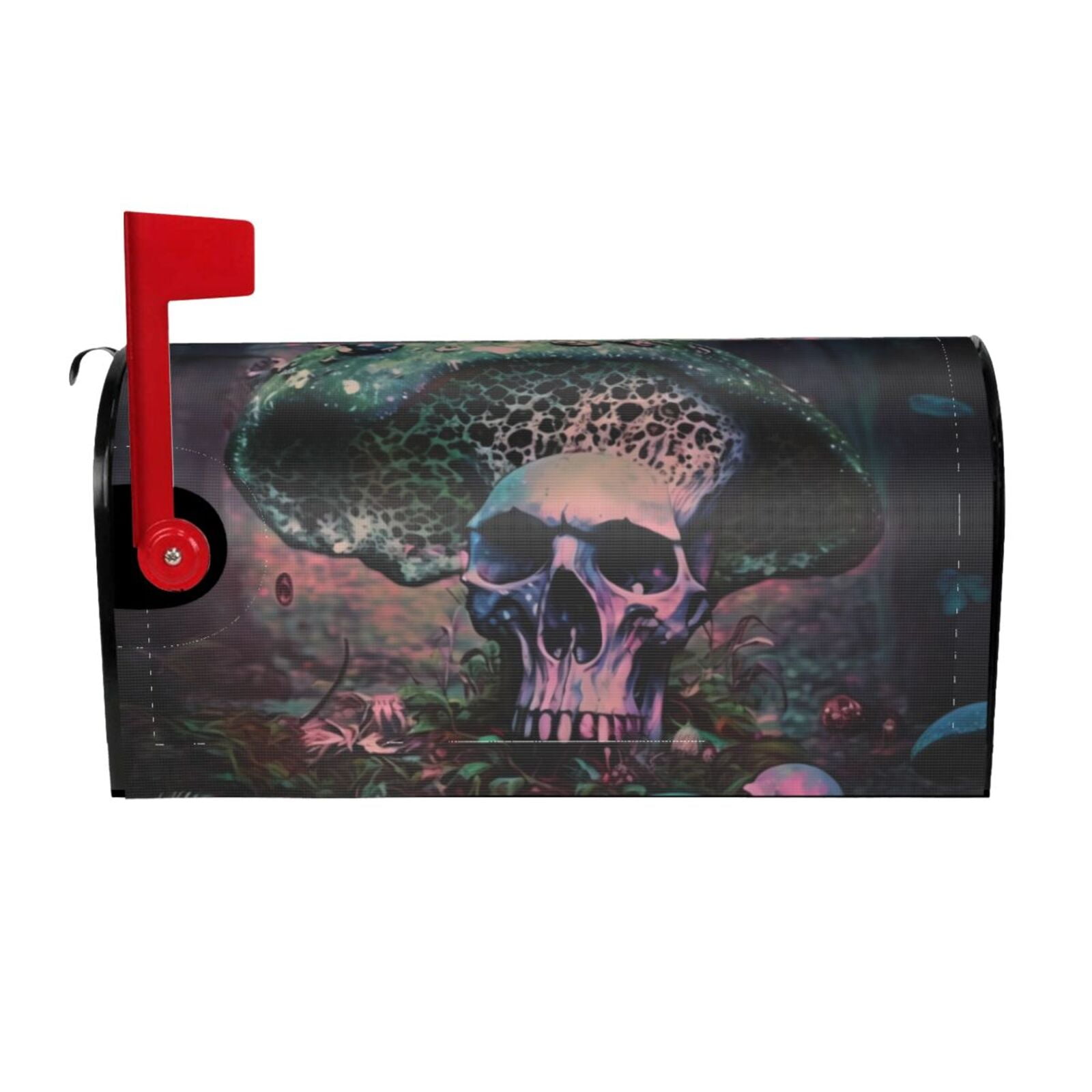 Jgfou Forest Mushroom Skull Mailbox Covers Magnetic 21x18 in Mailbox ...