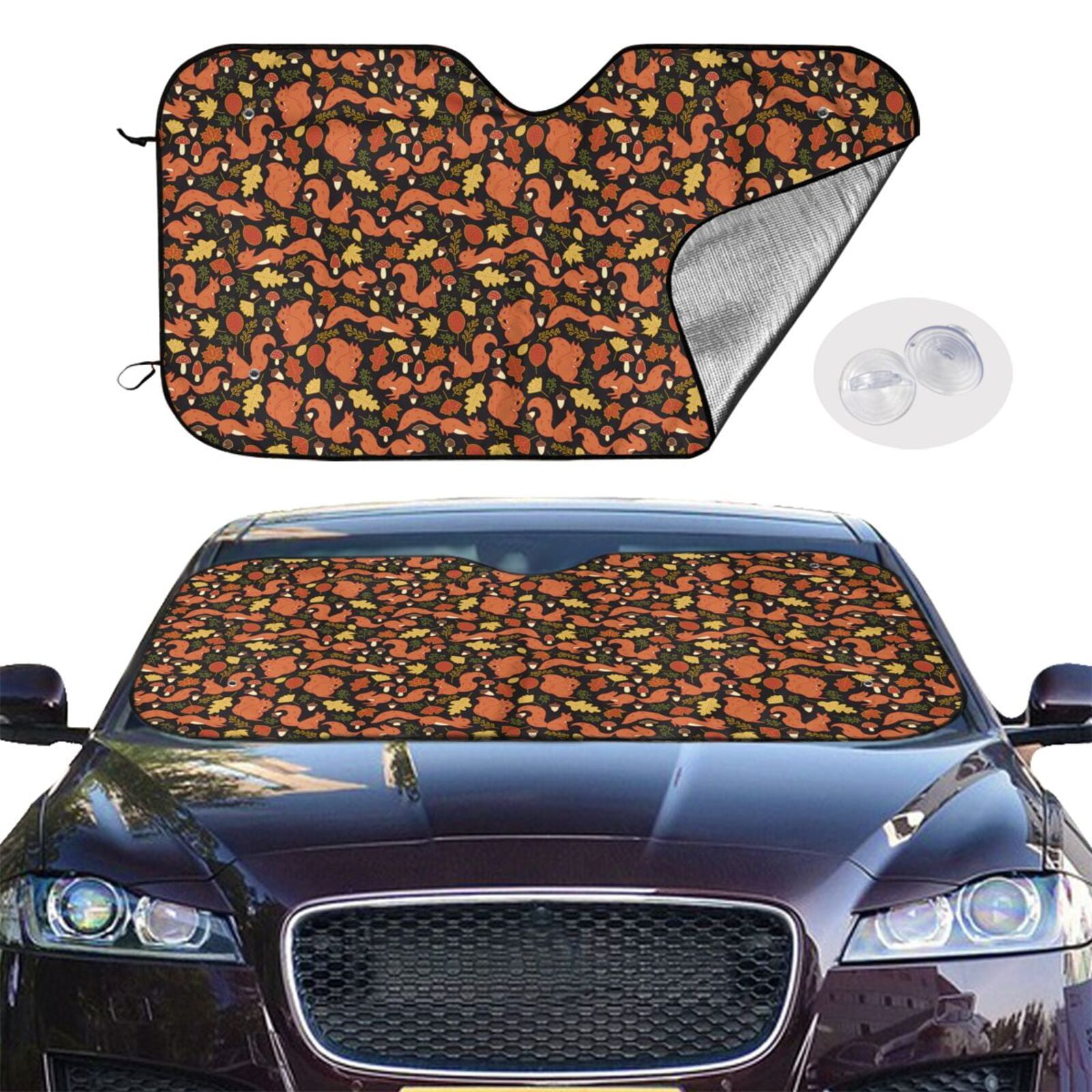 Jgfou Forest Squirrel Windshield Sun Shades,Car Sun Shade for Front ...