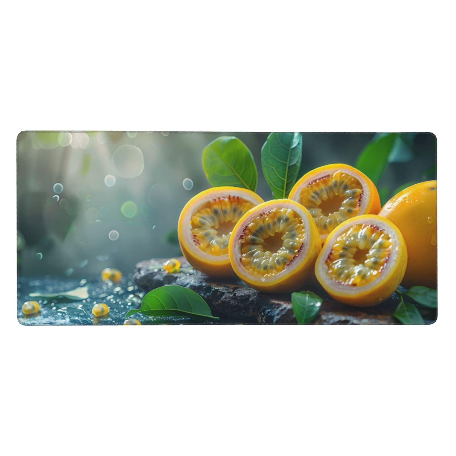 Jgfou Fresh Passion Fruit Still Life Pattern 16x35.5in in Large Gaming ...