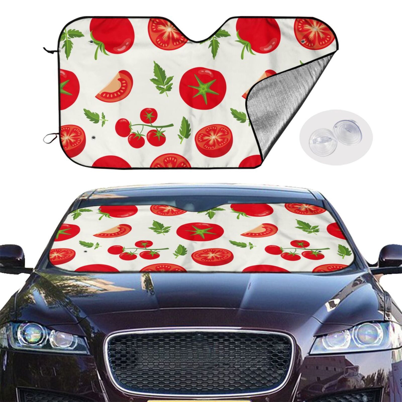 Jgfou Fresh Red Tomato Windshield Sun Shades,Car Sun Shade for Front ...