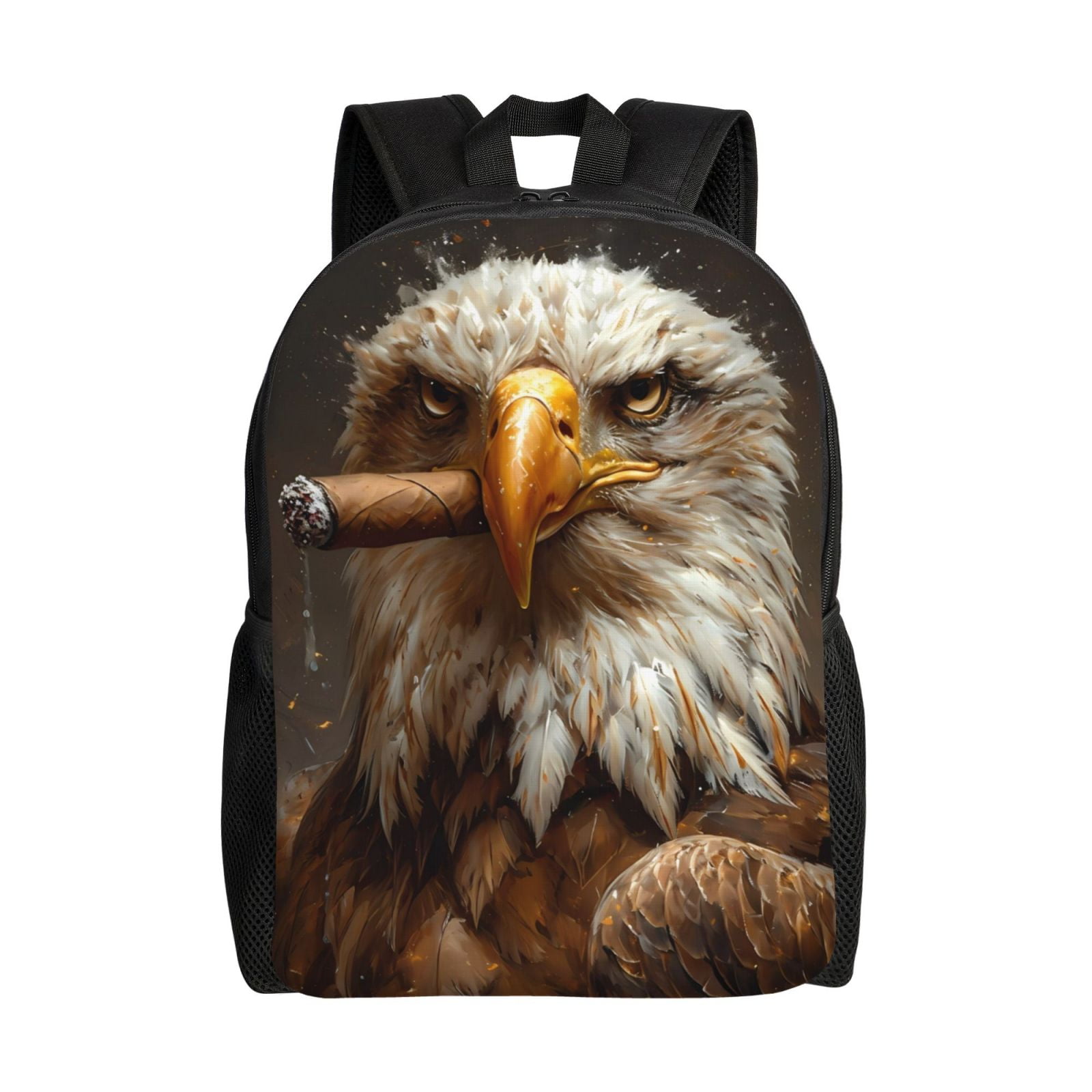 Jgfou Funny Bald Eagle Print Small Travel Laptop Backpack for Women Men ...
