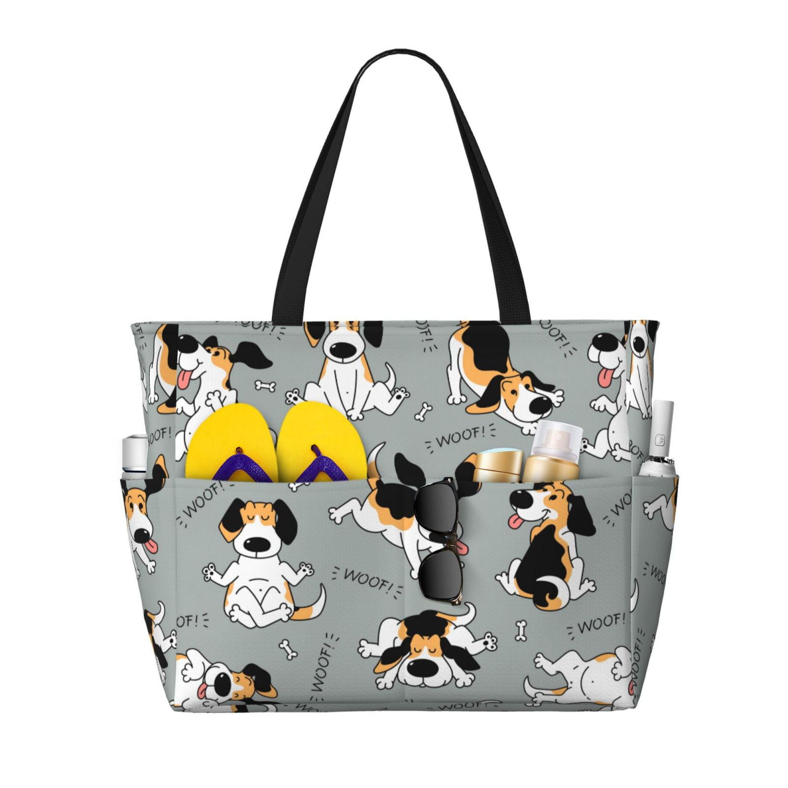 Jgfou Funny Beagle Active Dog for Beach Travel Bag designed Large ...