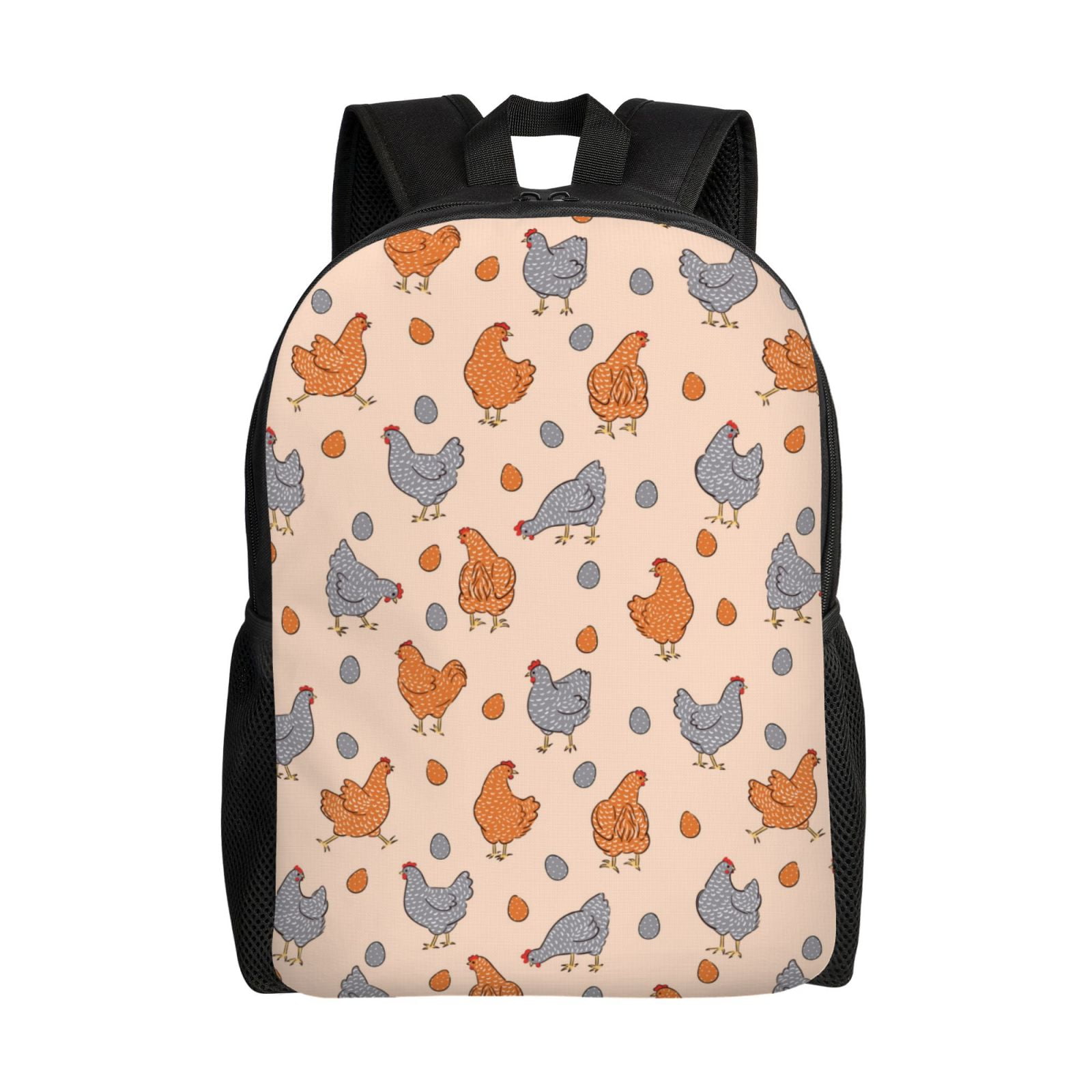 Jgfou Funny Chicken Print Small Travel Laptop Backpack for Women Men ...