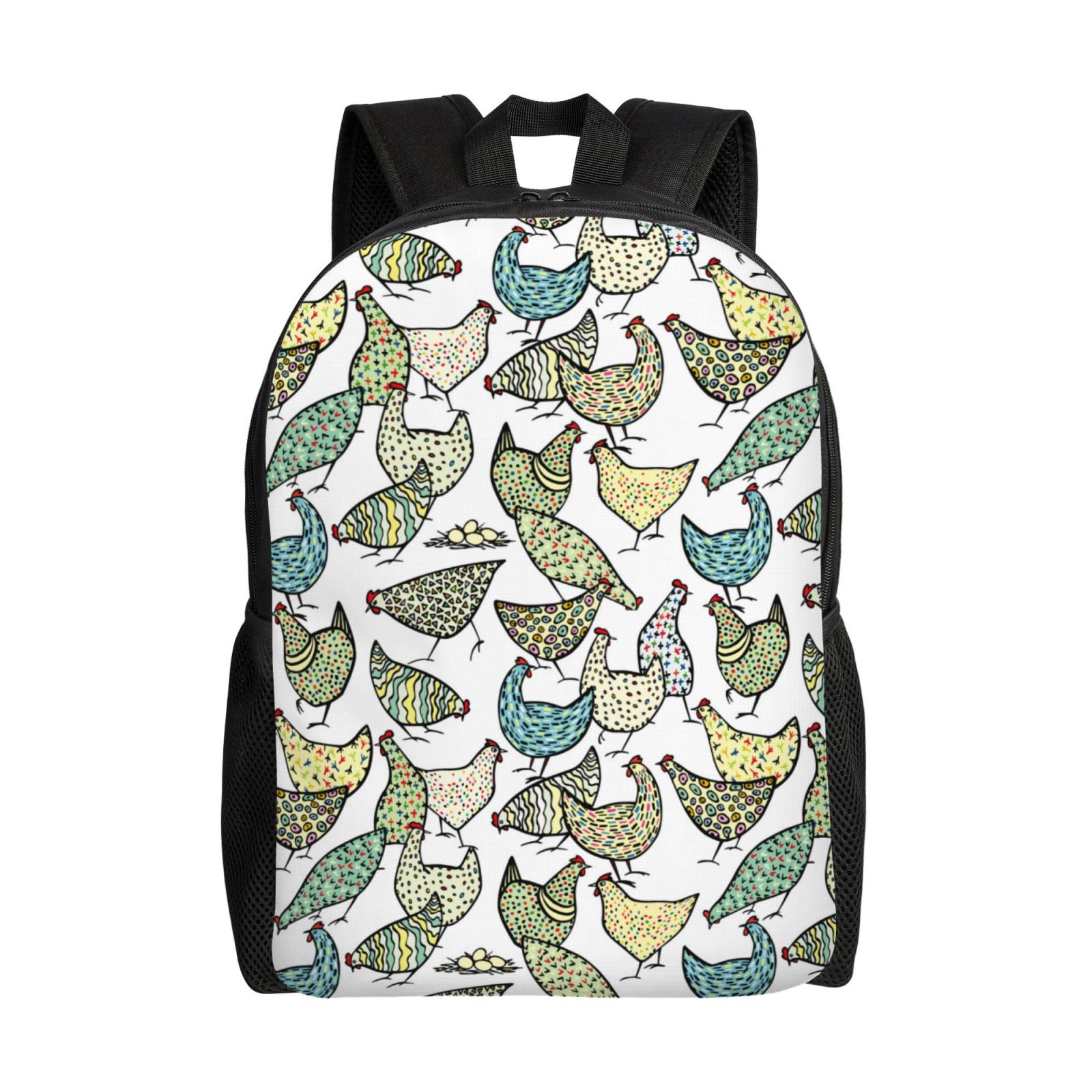 Jgfou Funny Chicken Print Small Travel Laptop Backpack for Women Men ...