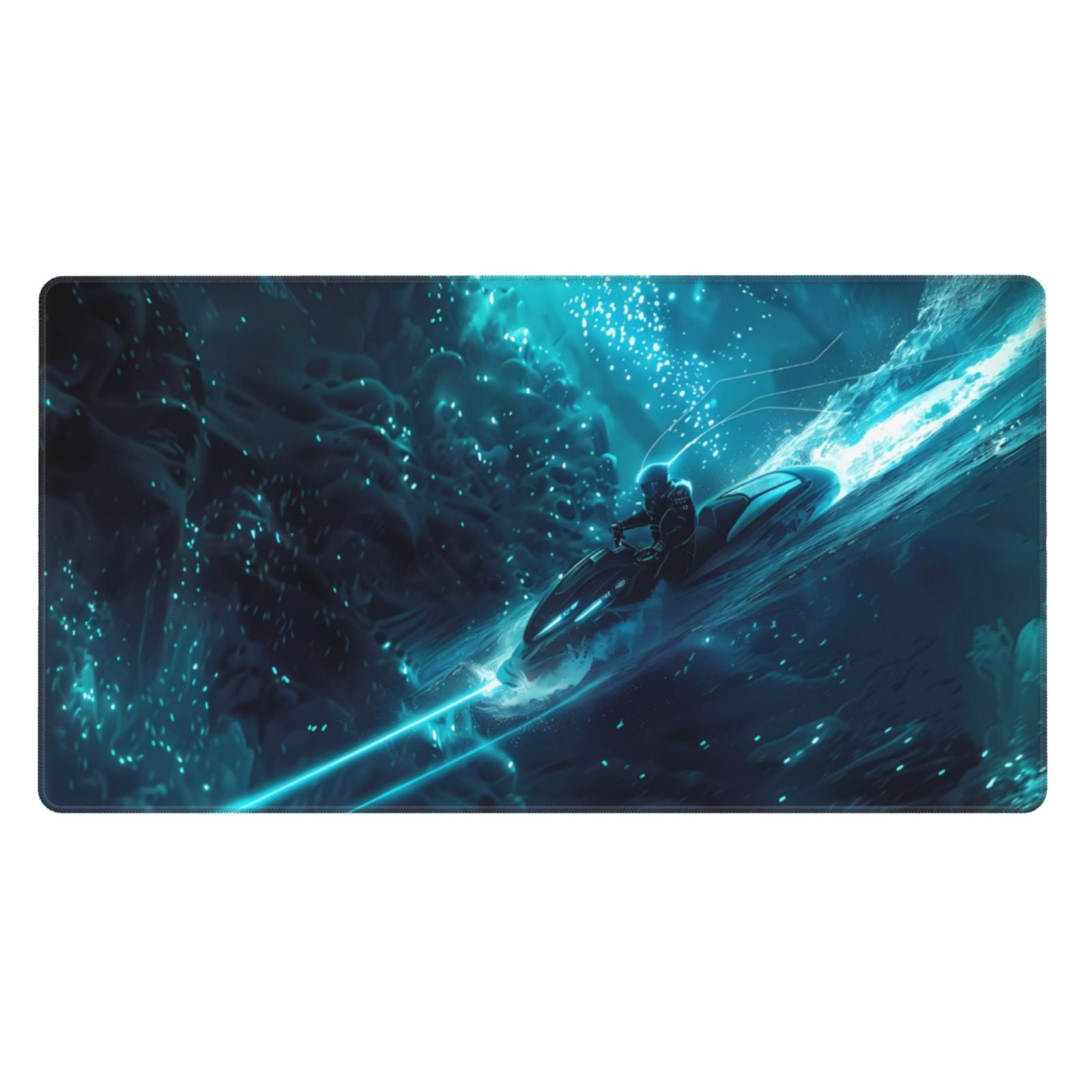 Jgfou Futuristic Jet Ski Adventure Style Large Gaming Mouse Pad Desk ...