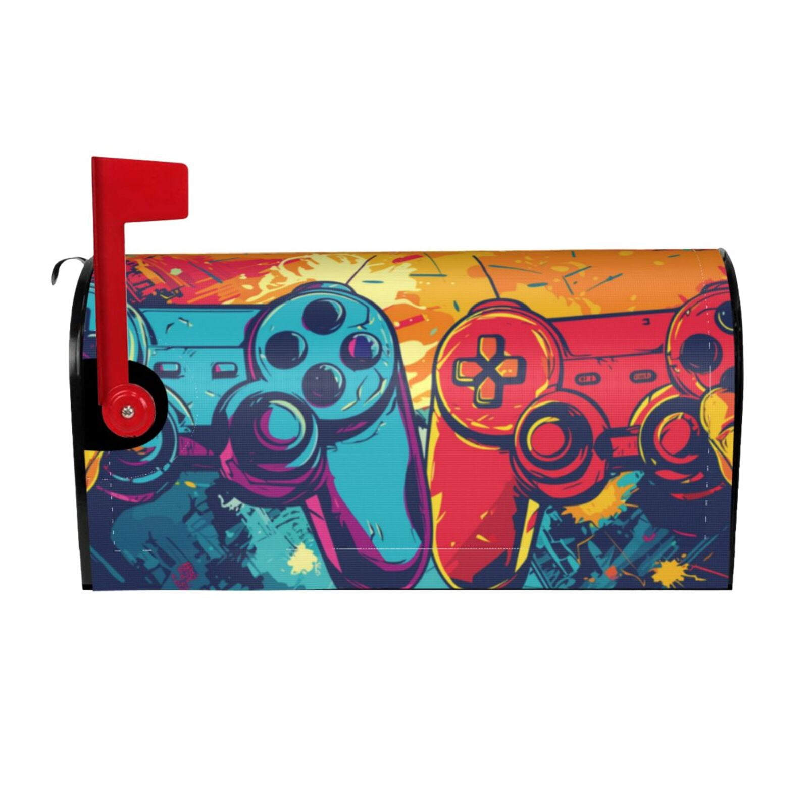 Jgfou Gaming Mailbox Covers Magnetic 25.5x21 in Mailbox Wraps Post ...