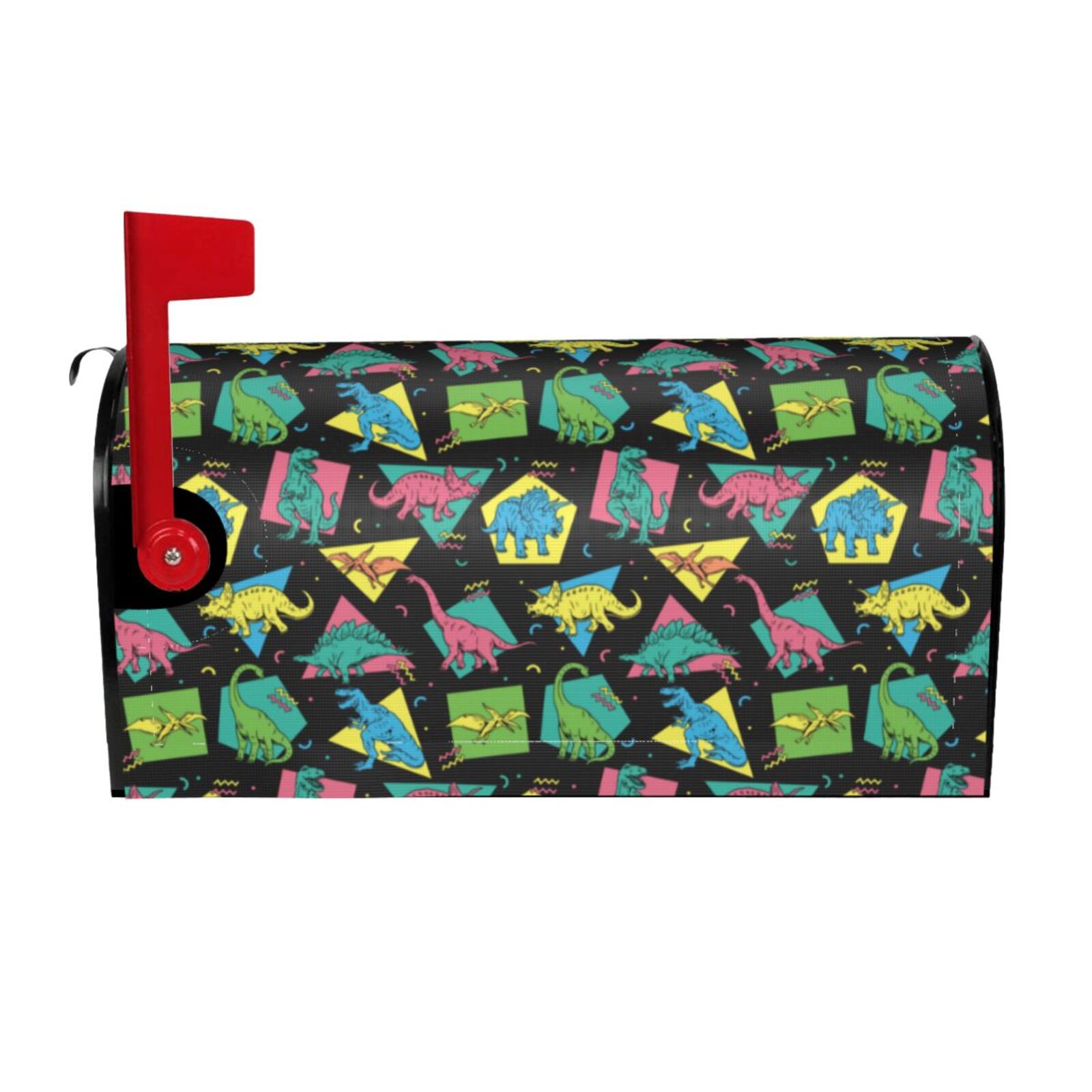 Jgfou Geometric Dinosaur Mailbox Covers Magnetic Mailbox Wraps Post ...