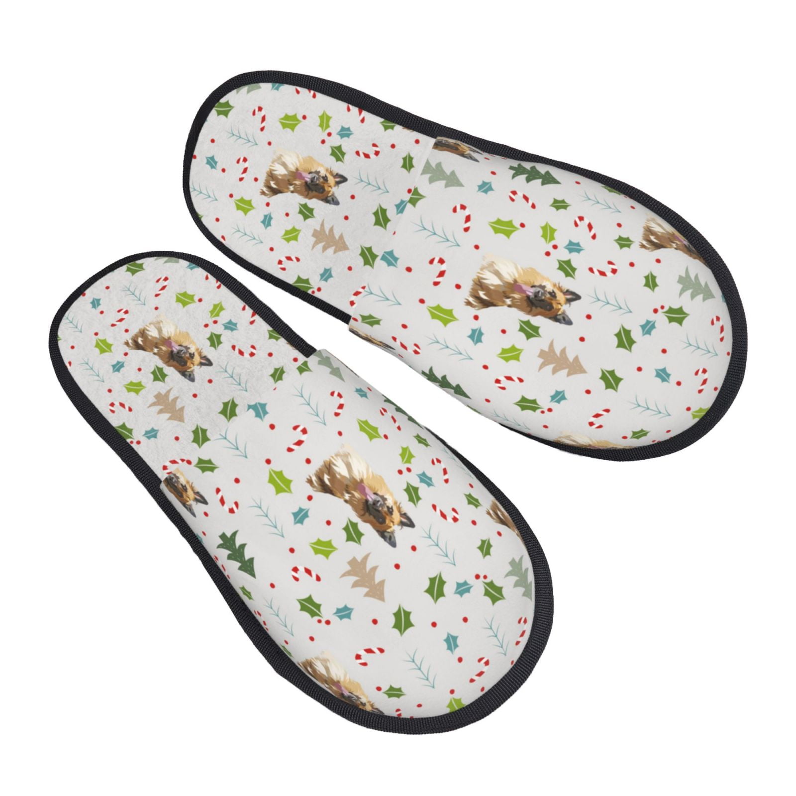 Jgfou German Shepherd Dog Print Womens Cozy Memory Foam Slippers Soft ...