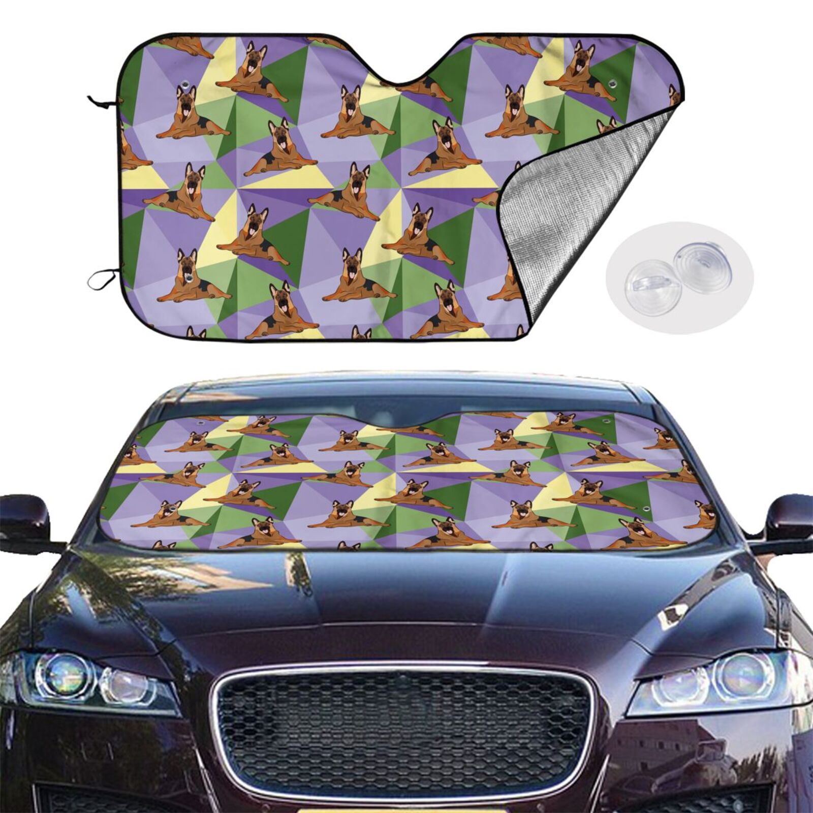 Jgfou German Shepherd Dog Windshield Sun Shades,Car Sun Shade for Front ...