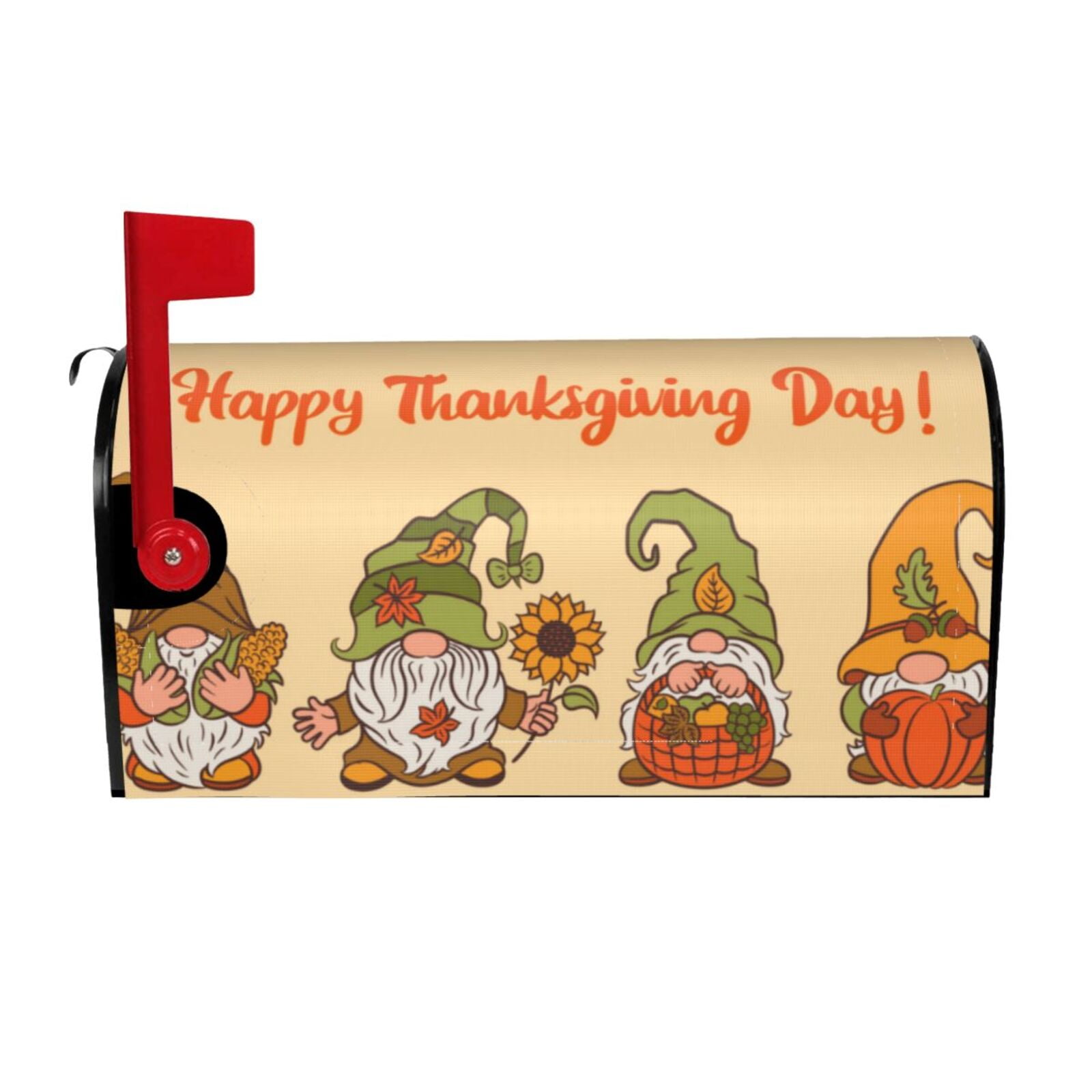 Jgfou Gnomes Happy Thanksgiving Mailbox Covers Magnetic 21x18 in ...