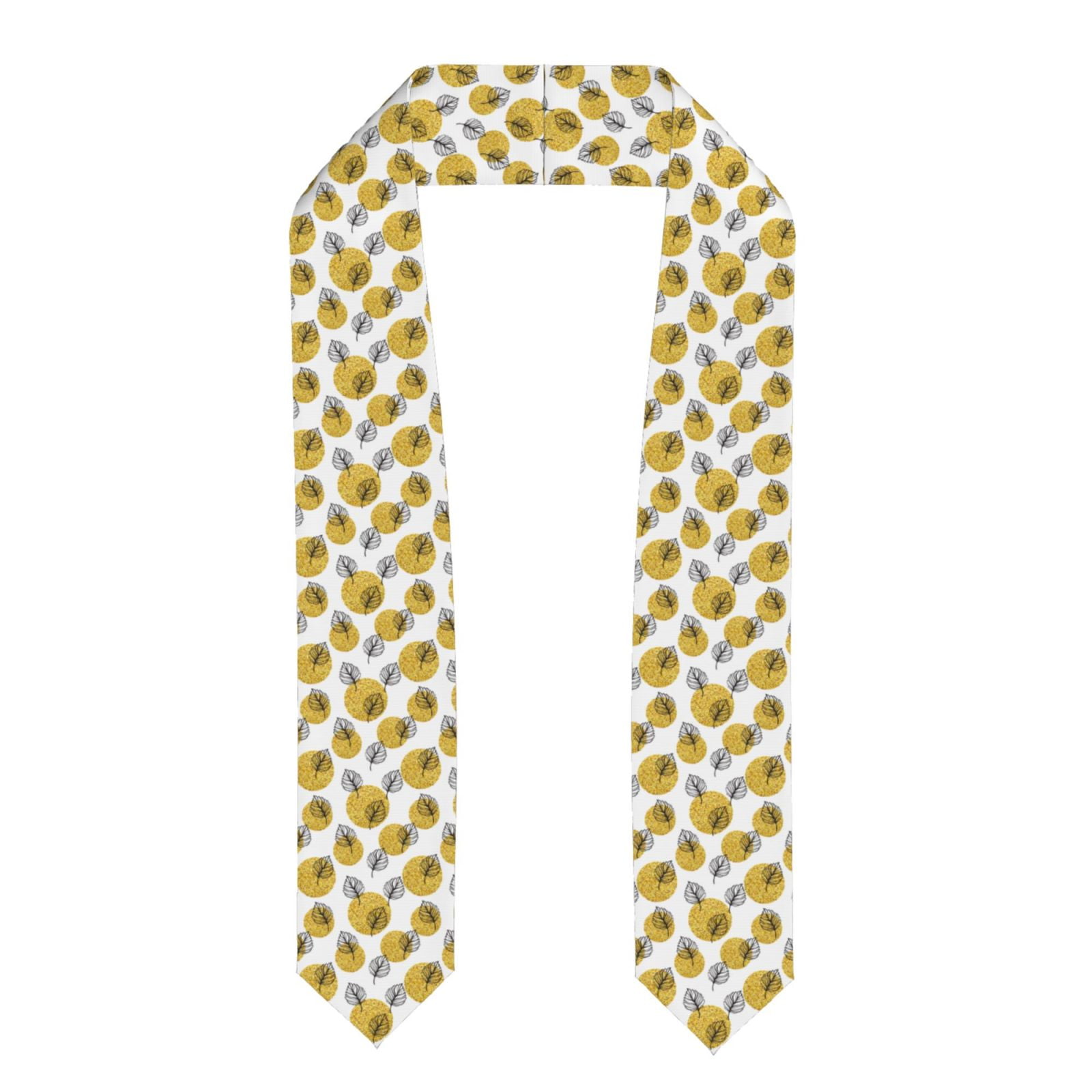Jgfou Gold Dots and Leaves Print Graduation Stoles, Unisex Adult ...