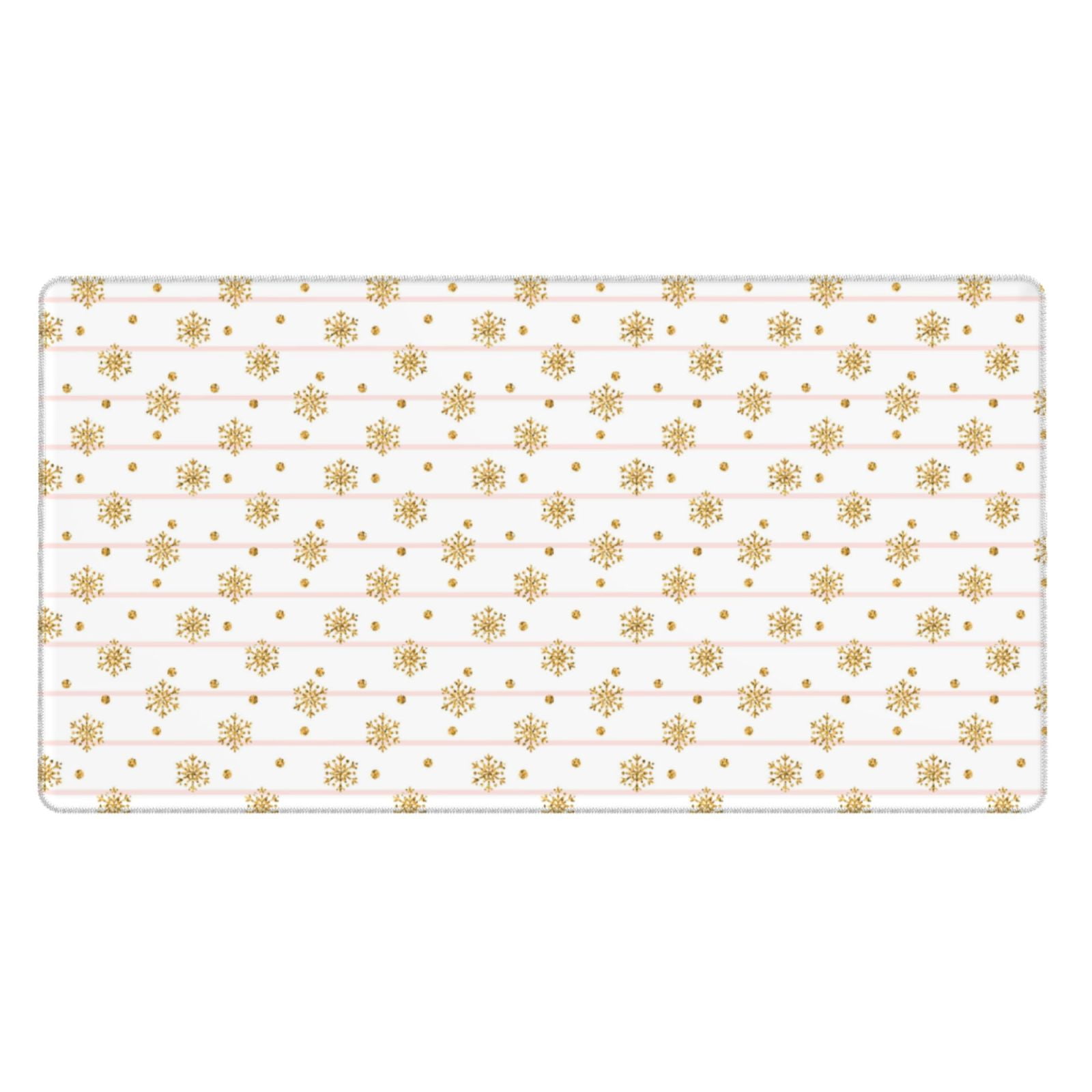 Jgfou Gold Snowflake Stripes Style Large Gaming Mouse Pad Desk Mat Long ...