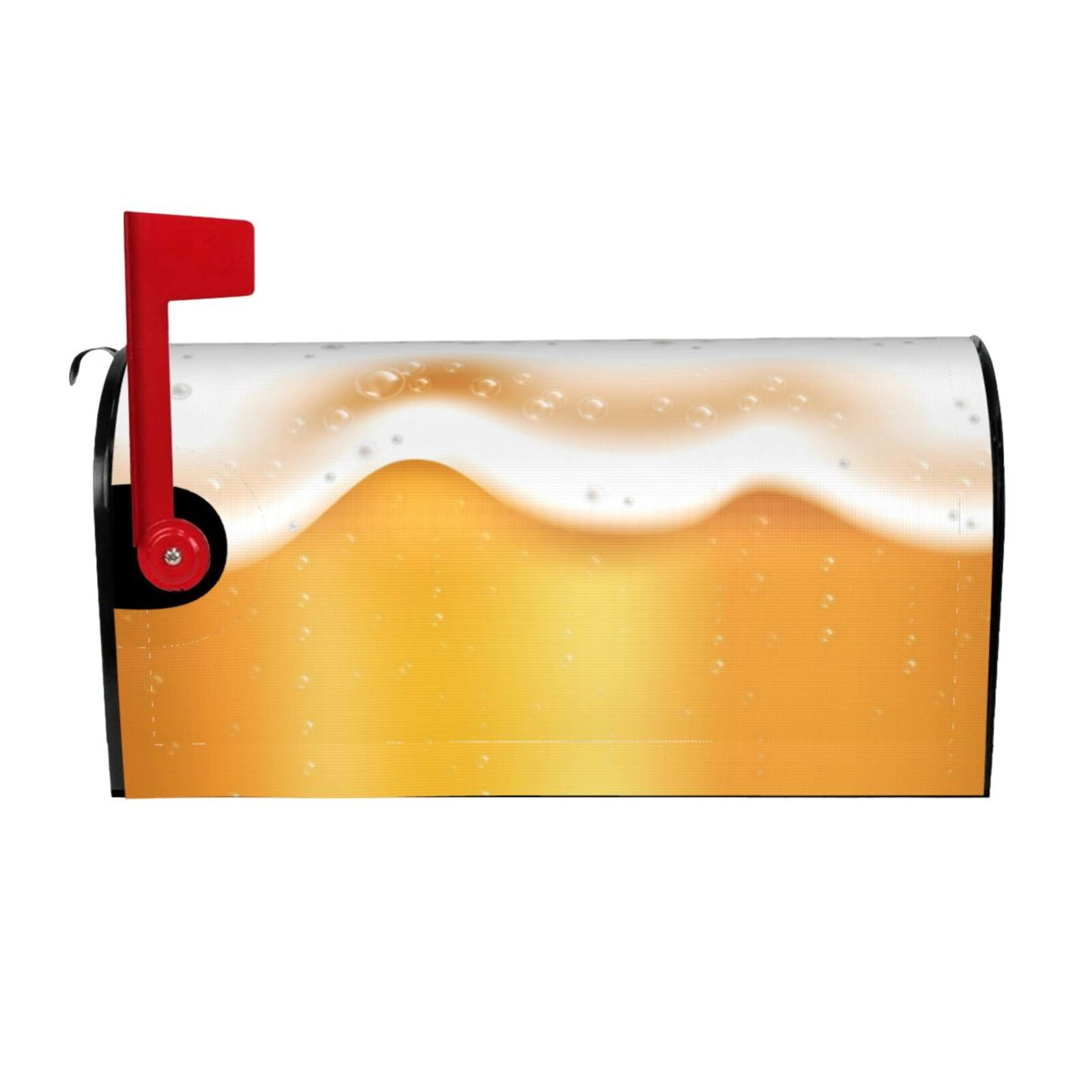 Jgfou Golden Beer Mailbox Covers Magnetic 21x18 in Mailbox Wraps Post ...