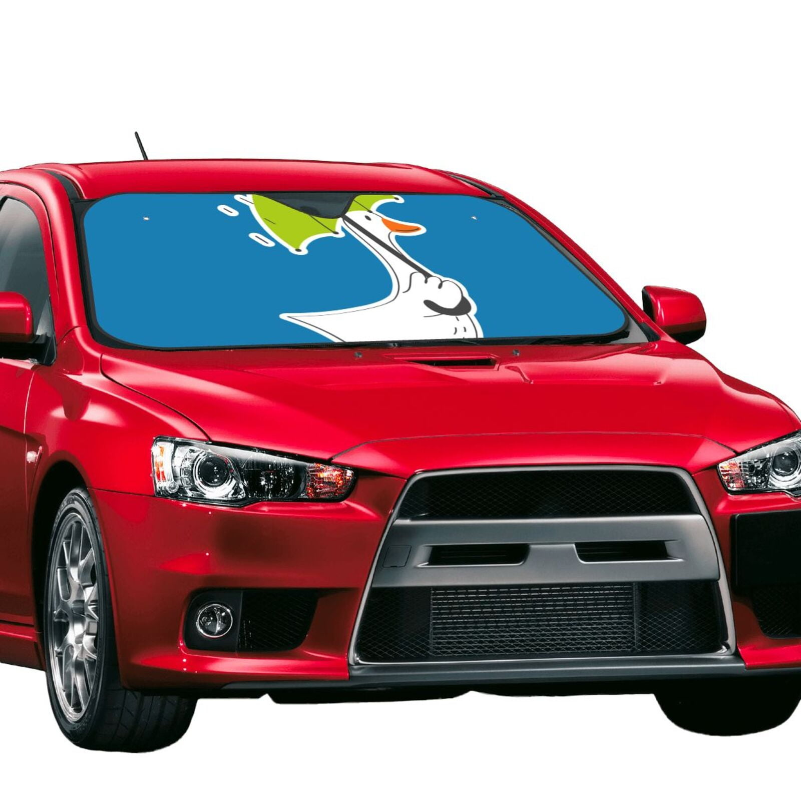 Jgfou Goose Holding an Umbrella Pattern Windshield Sun Shade,Car Front ...
