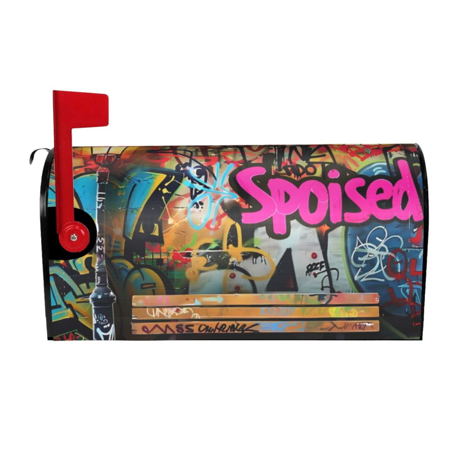 Jgfou Graffiti Lamp Urban Scene Mailbox Covers Magnetic Mailbox Wraps ...
