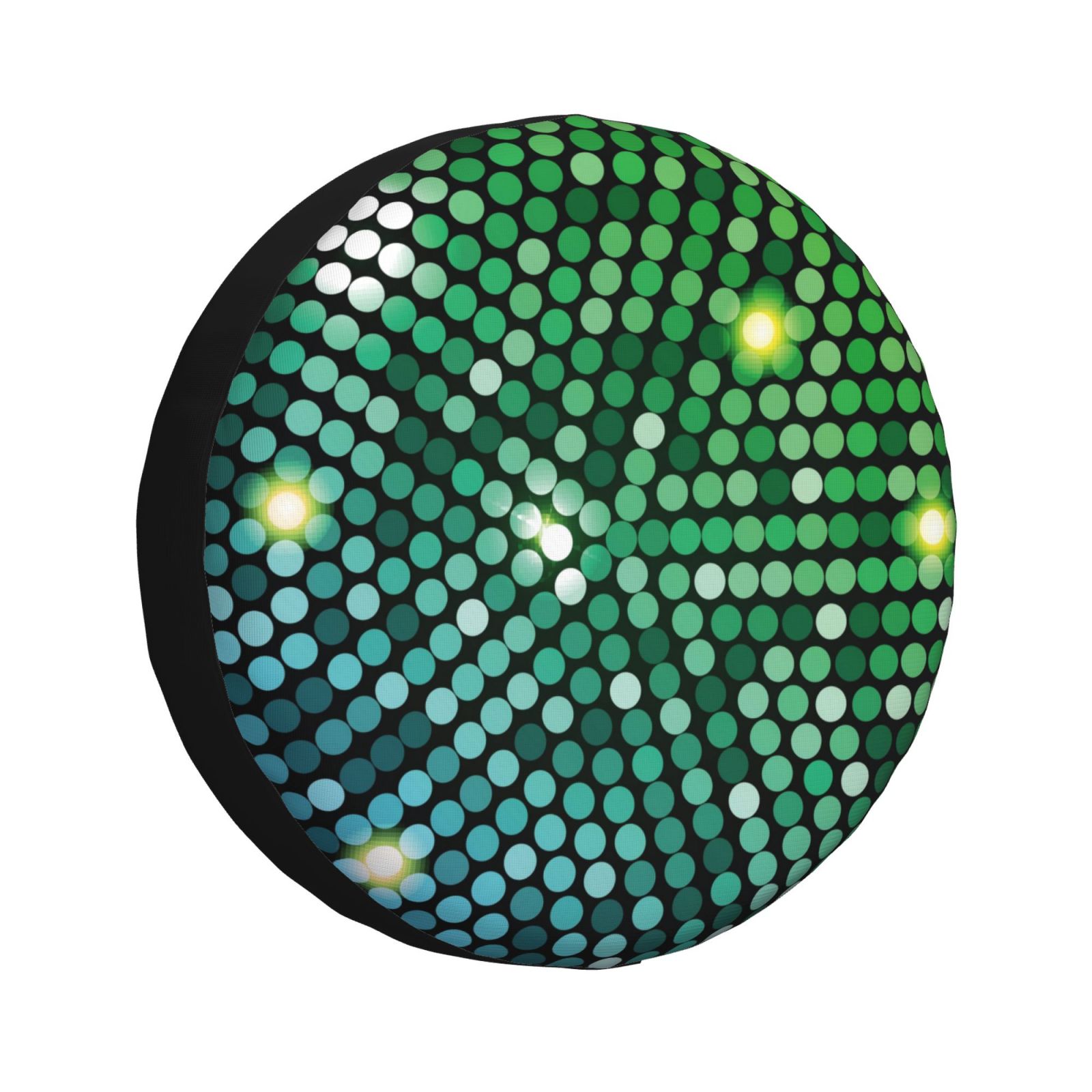 Jgfou Green Disco Lights Print Spare Tire Cover Weatherproof Sun ...