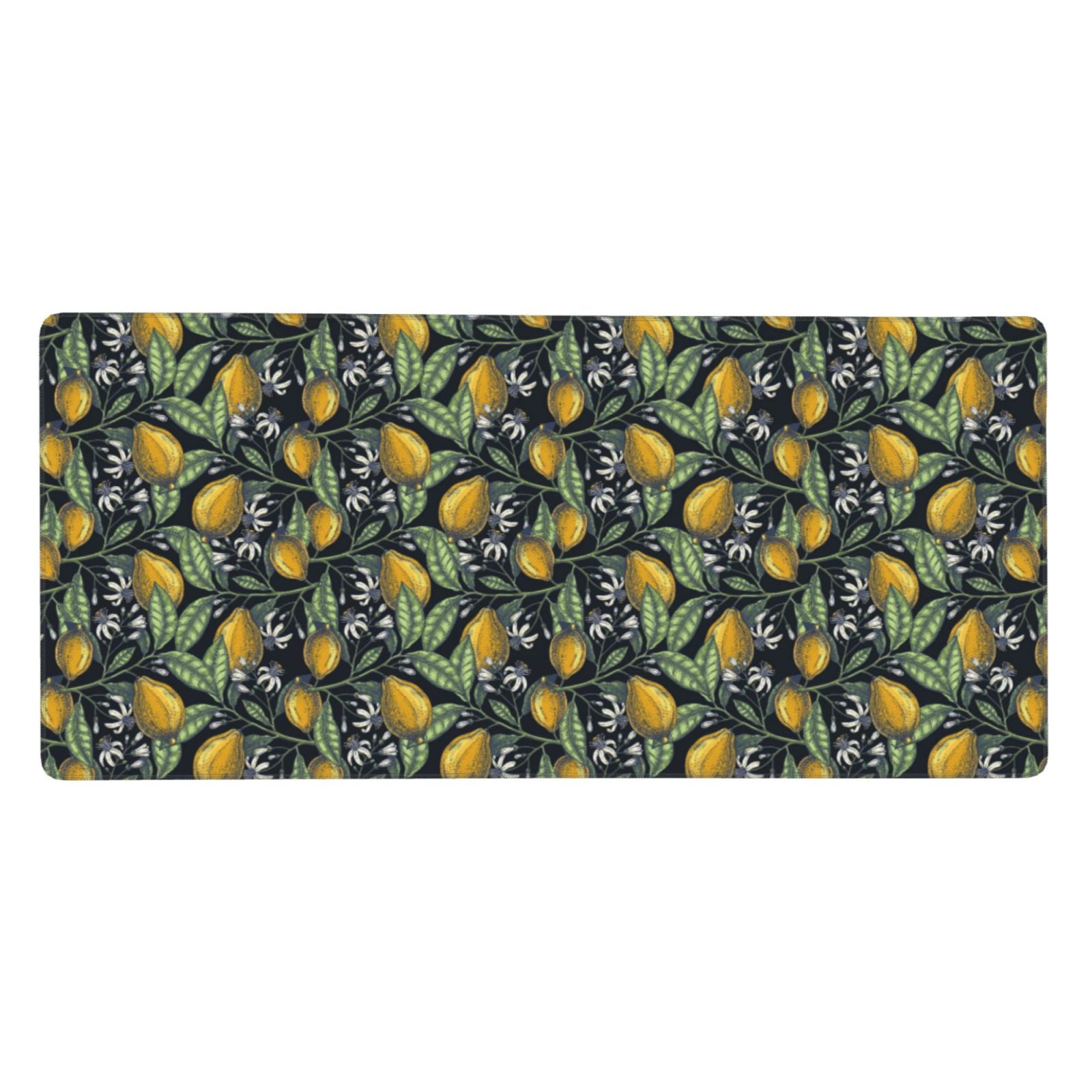 Jgfou Hand Drawn Citrus Fruits Elegant Lemons Pattern 16x35.5in in ...