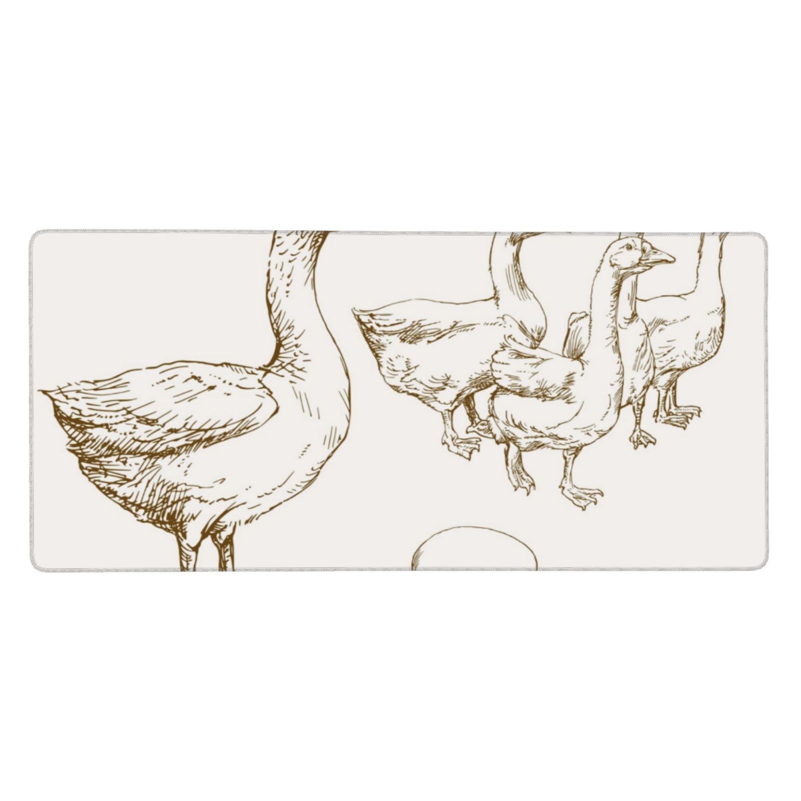Jgfou Hand Drawn Goose Pattern 16x35.5in in Large Gaming Mouse Pad with ...