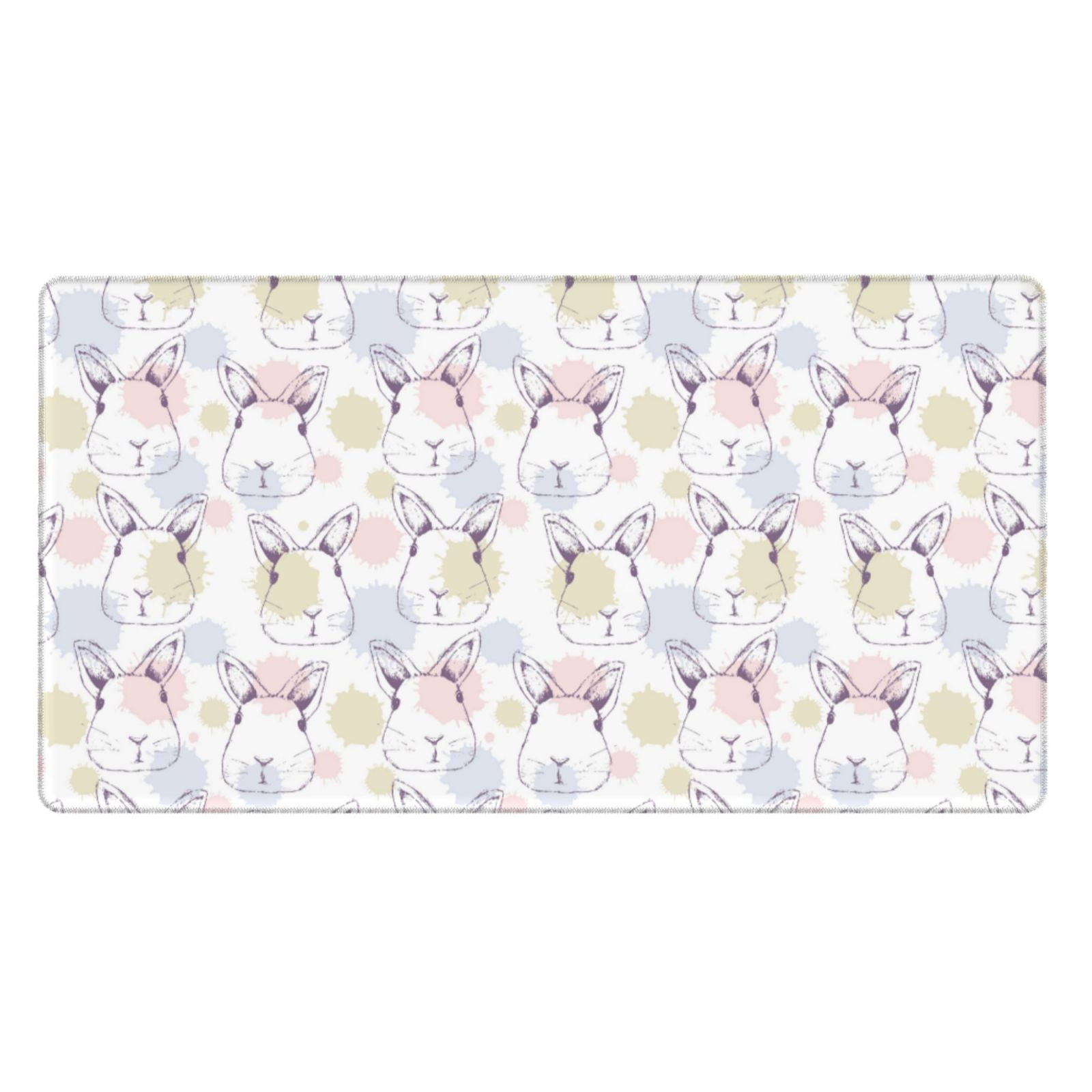 Jgfou Hand Drawn Rabbit Style Large Gaming Mouse Pad Desk Mat Long Non ...