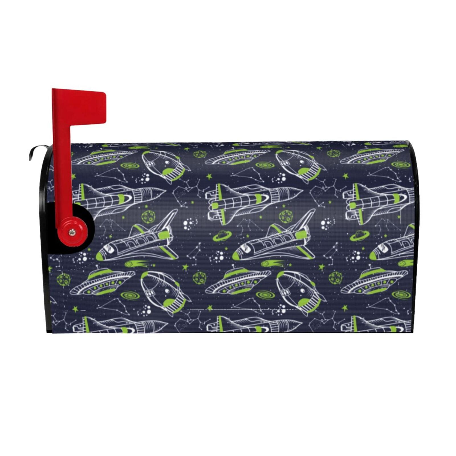 Jgfou Hand Drawn Rockets Mailbox Covers Magnetic 21x18 in Mailbox Wraps ...