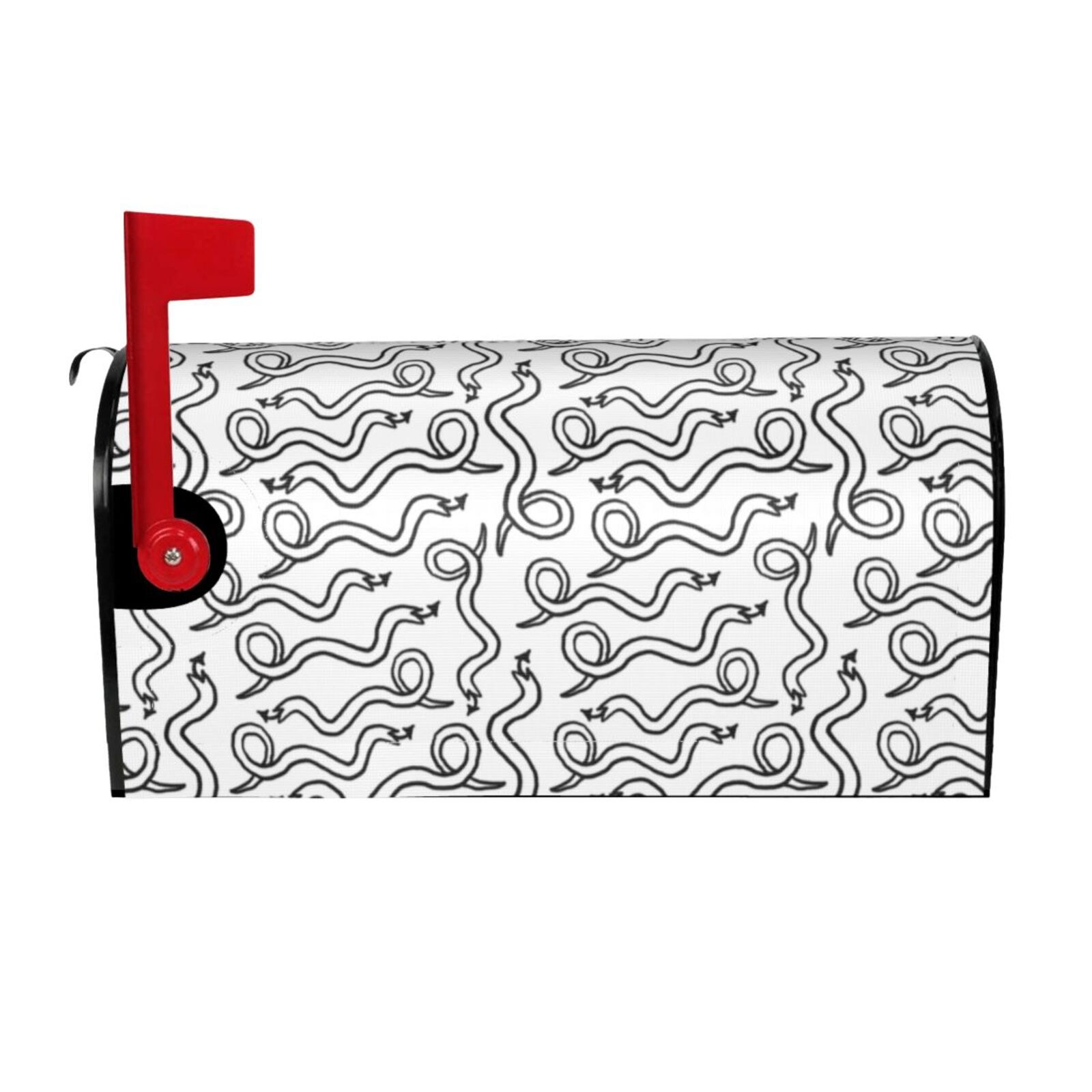 Jgfou Hand Drawn Snake Mailbox Covers Magnetic 21x18 in Mailbox Wraps ...