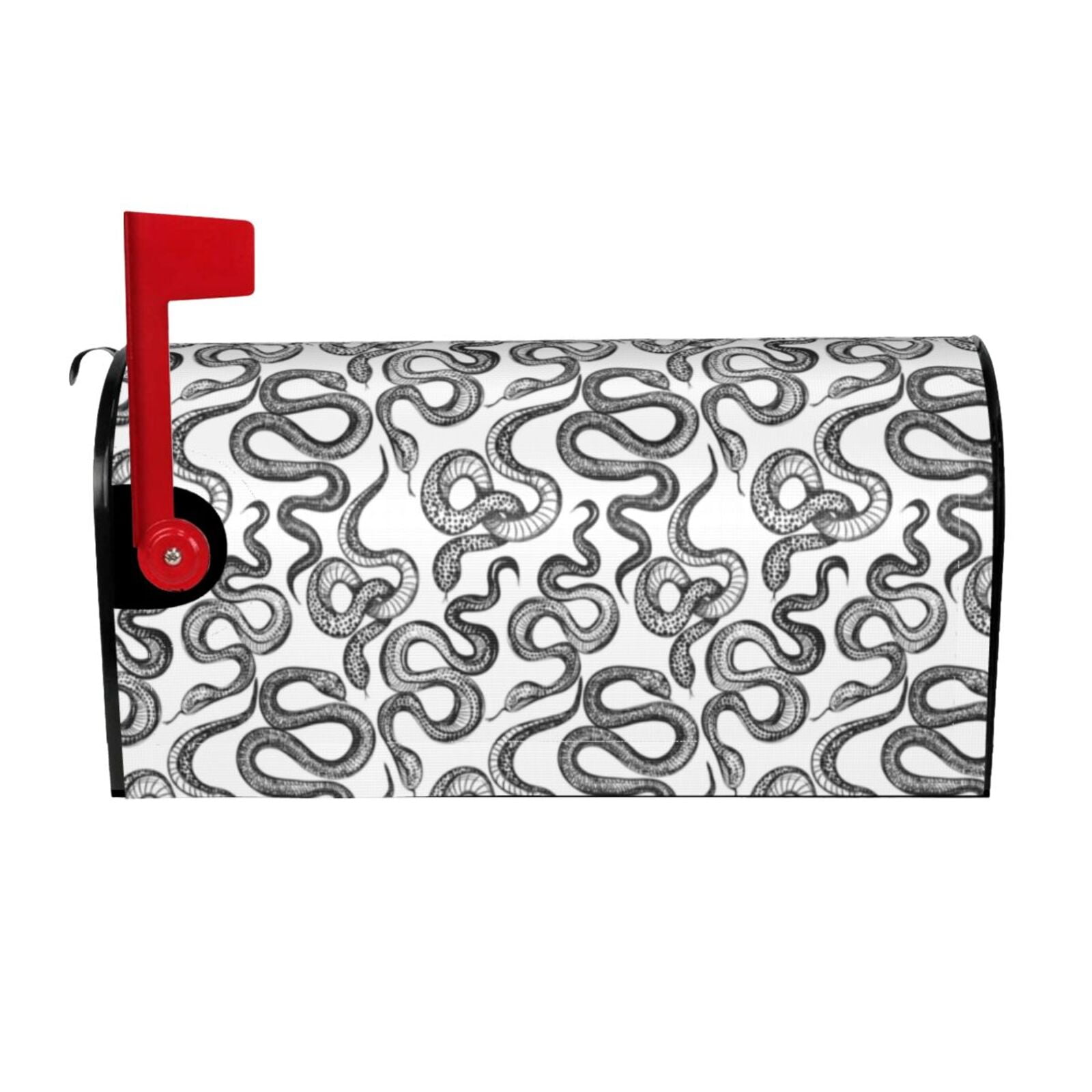 Jgfou Hand Drawn Snake Mailbox Covers Magnetic Mailbox Wraps Post ...