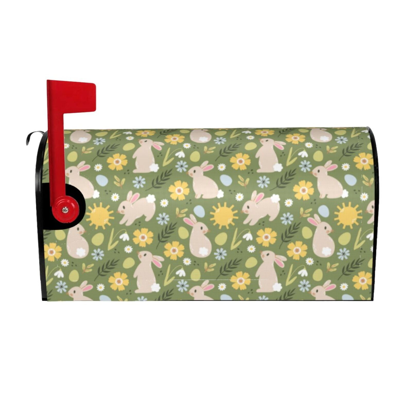 Jgfou Happy Easter Mailbox Covers Magnetic 21x18 in Mailbox Wraps Post ...