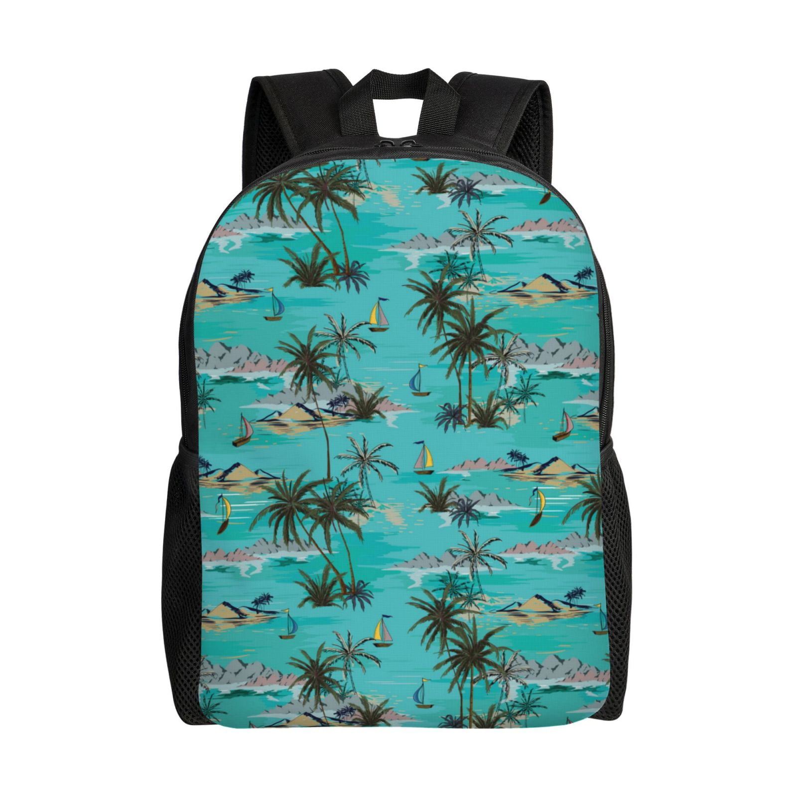 Jgfou Hawaii Palms Print Small Travel Laptop Backpack for Women Men ...