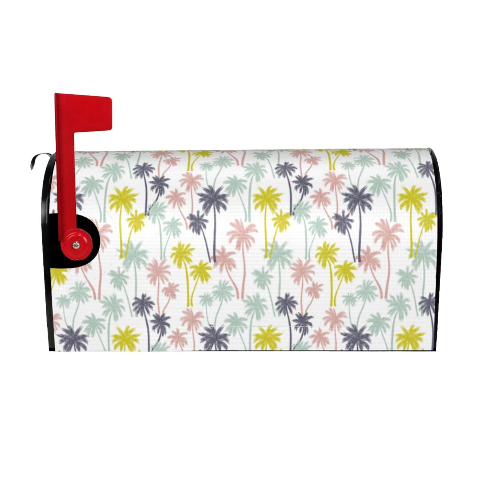 Jgfou Hawaiian Coconut Tree Mailbox Covers Magnetic Mailbox Wraps Post ...