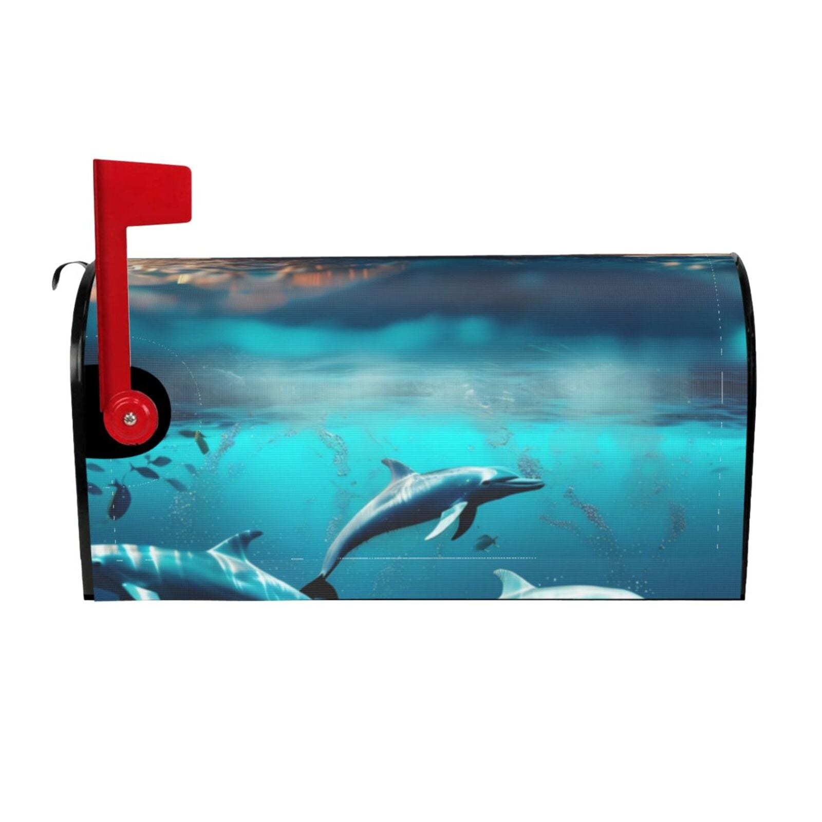 Jgfou Hawaiian Ship Dolphin Mailbox Covers Magnetic 21x18 in Mailbox ...