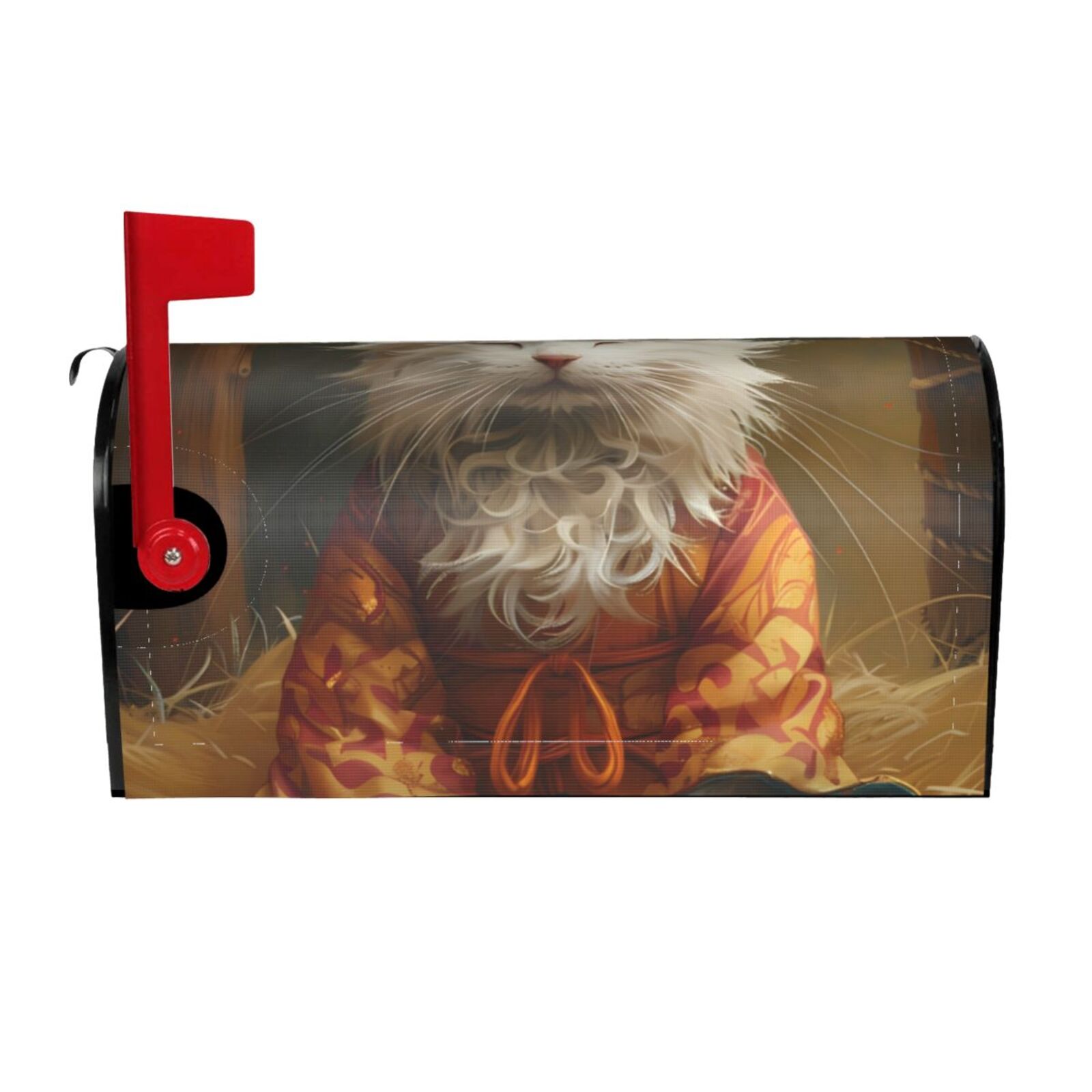 Jgfou Haystack Meditating Cat Mailbox Covers Magnetic 21x18 in Mailbox ...