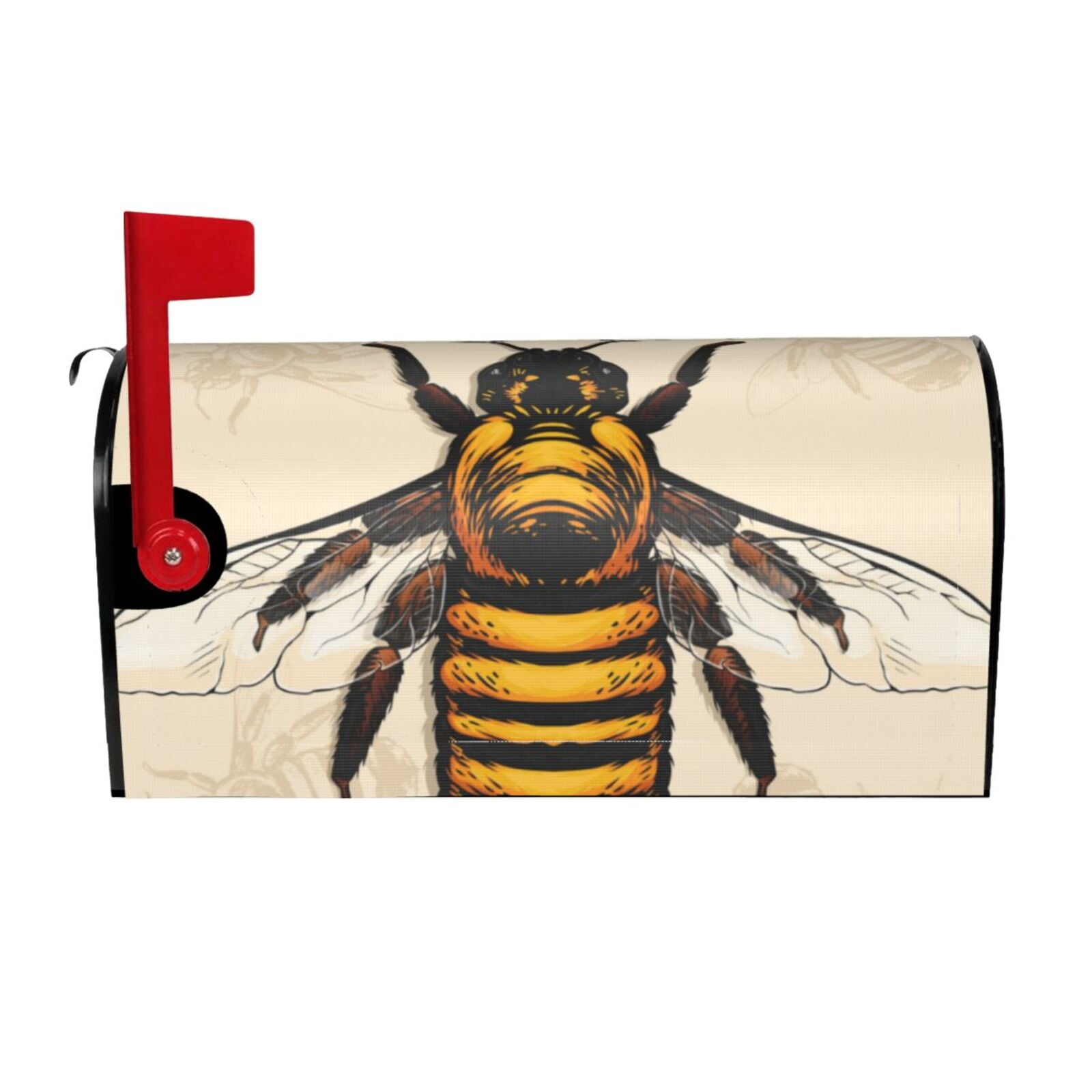 Jgfou Honey Bee Mailbox Covers Magnetic 21x18 in Mailbox Wraps Post ...