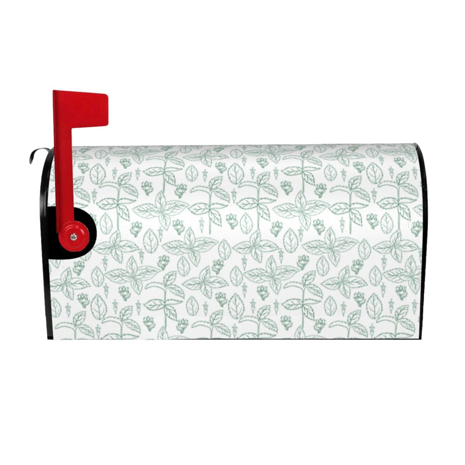 Jgfou Leaf Print Mailbox Covers Magnetic Mailbox Wraps Post Letter Box ...