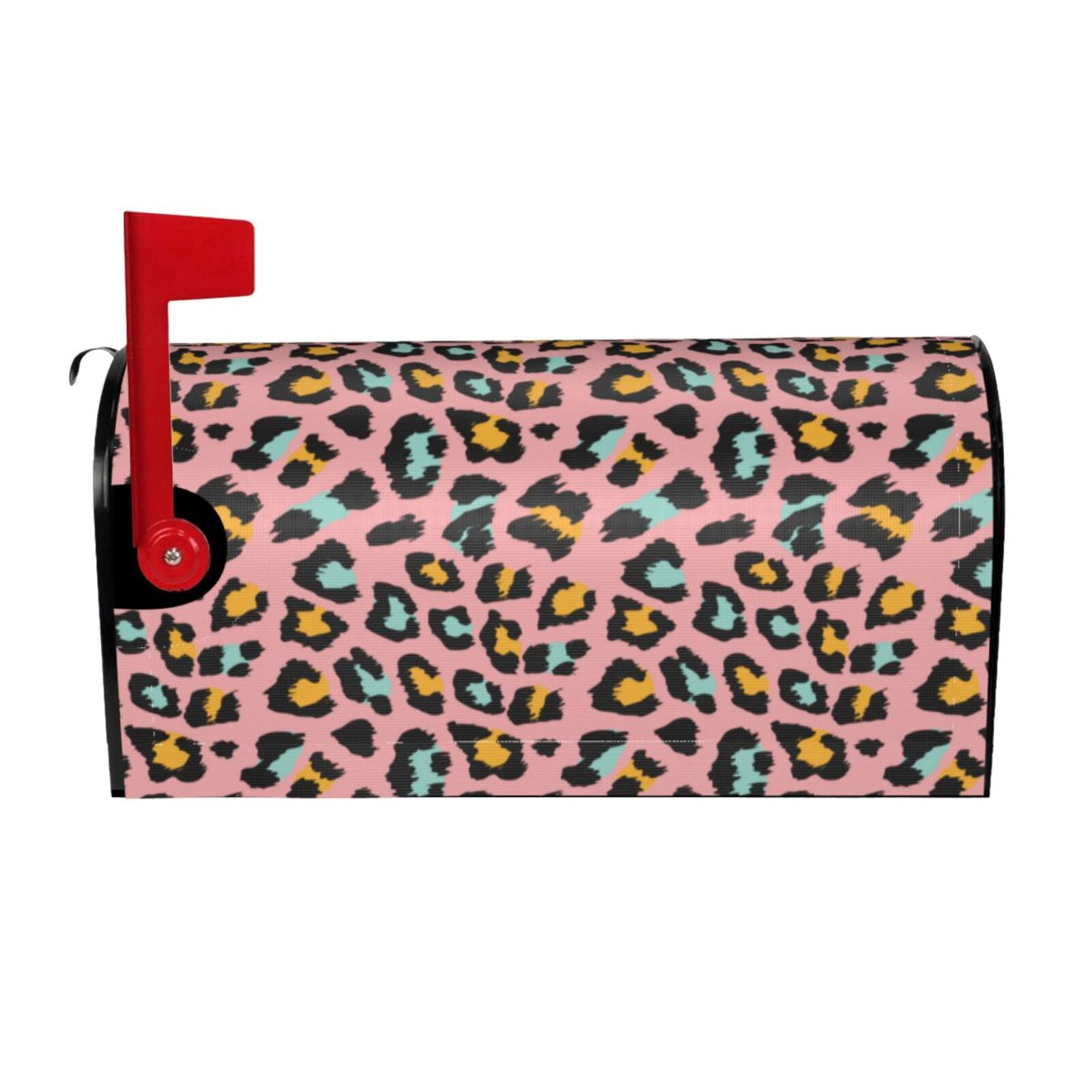 Jgfou Leopard Mailbox Covers Magnetic 25.5x21 in Mailbox Wraps Post ...