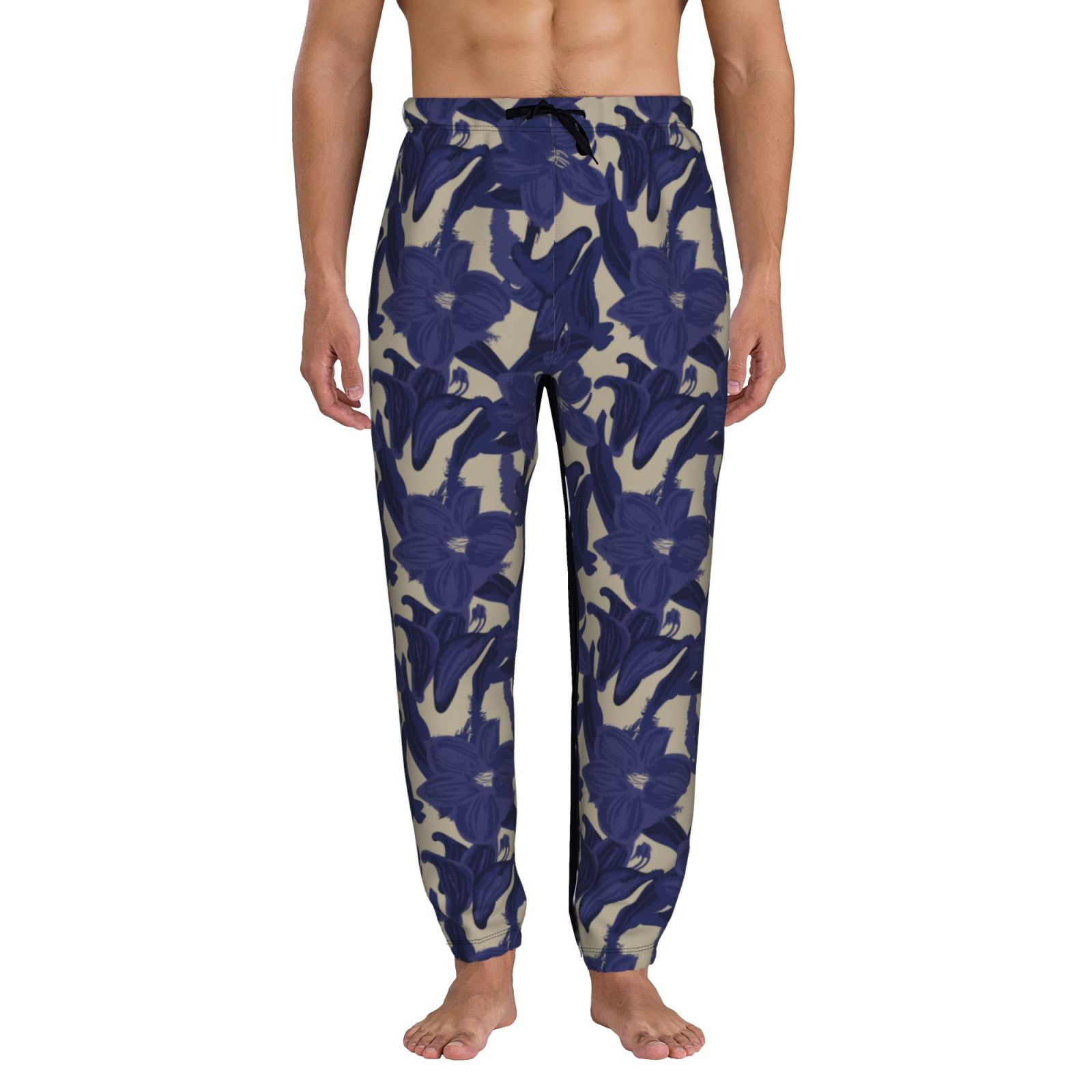 Jgfou Lilies Flowers Print Sweatpants for Men Joggers - Men's Athletic ...