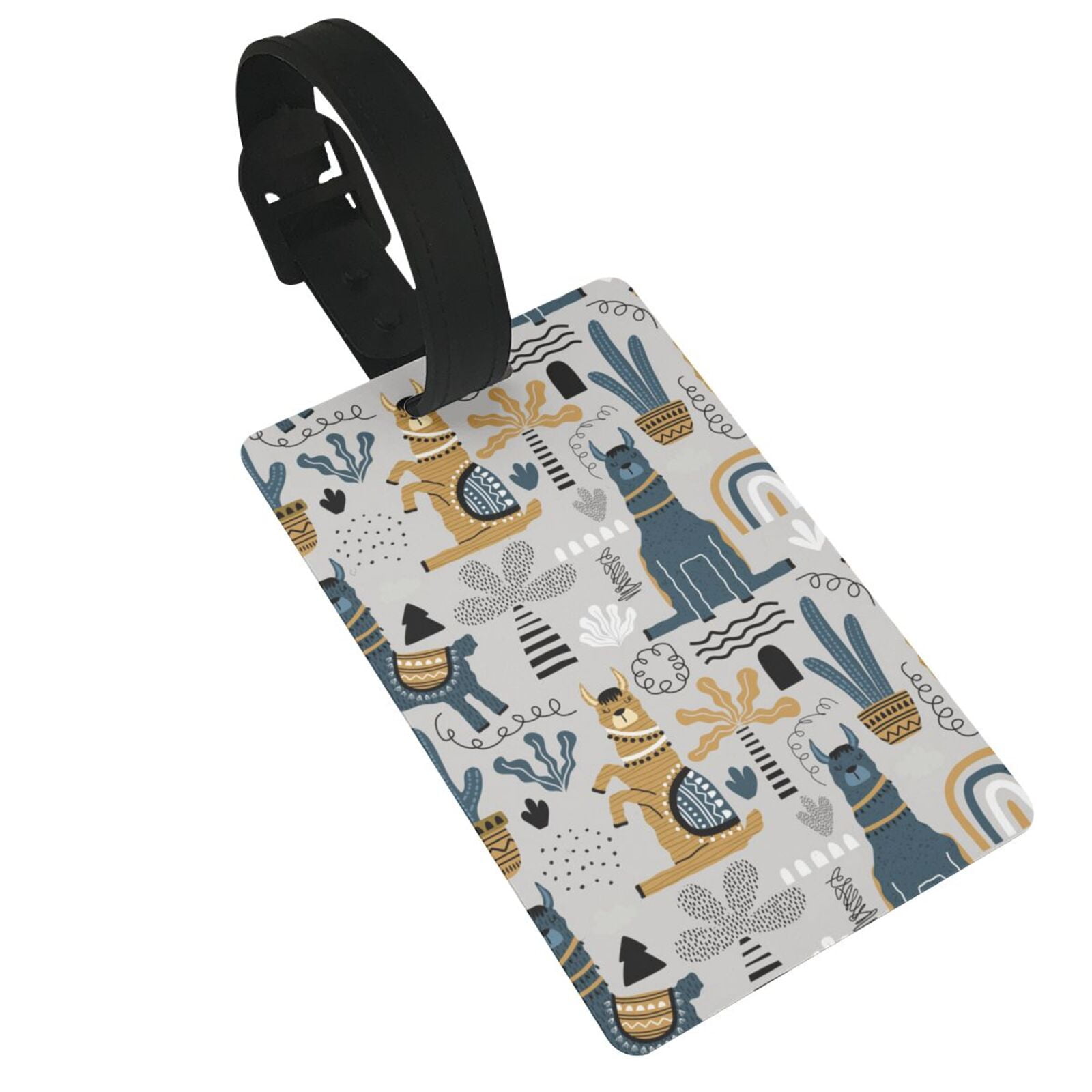 Jgfou Llama and Cactus1 Print Funny and Colorful Luggage Tags, Unique Travel Bag Tags for ...
