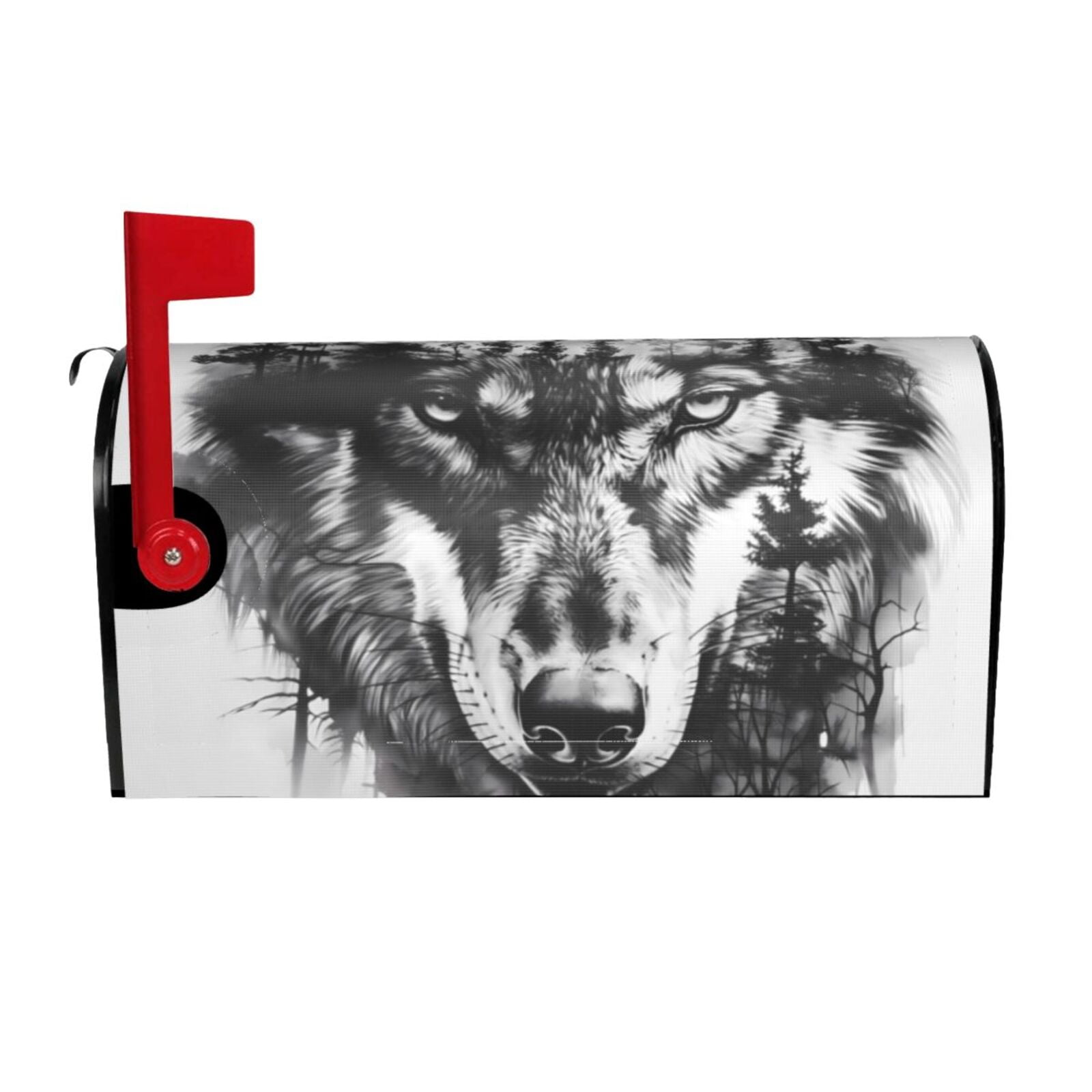 Jgfou Majestic Wolf Landscape Mailbox Covers Magnetic 21x18 in Mailbox ...